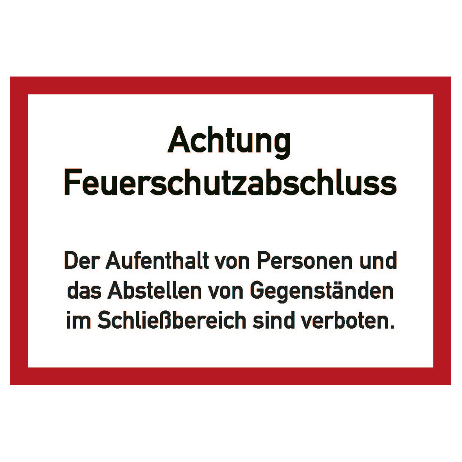 Feuerwehrzeichen Feuerschutzabschluss | 200 x 140 mm - Aufkleber-Shop