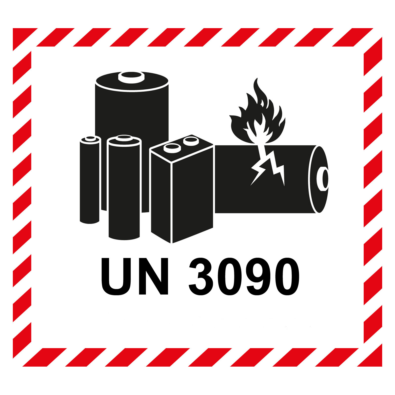Aufkleber Lithium Batterie UN 3090 - Aufkleber-Shop