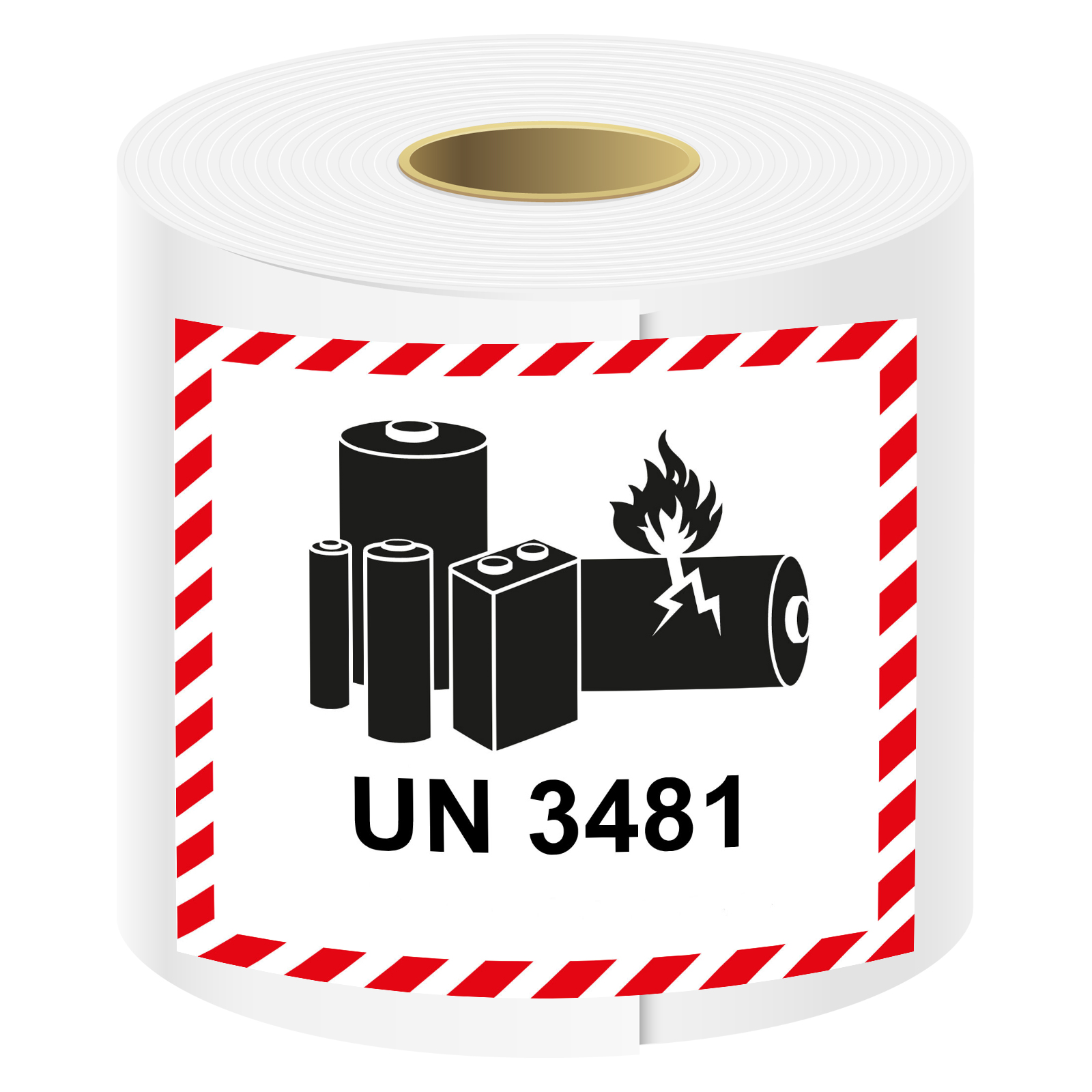 Aufkleber Lithium Batterie UN 3481 120x110 mm - Aufkleber-Shop