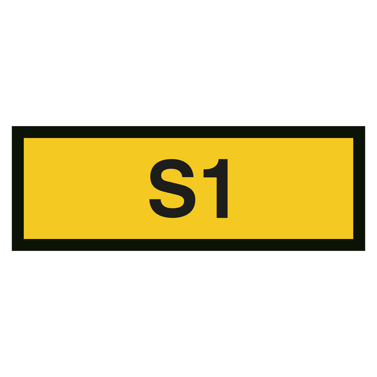 Warnschild Laboreinstufung Sicherheitsstufe "S1", Folie - Aufkleber-Shop