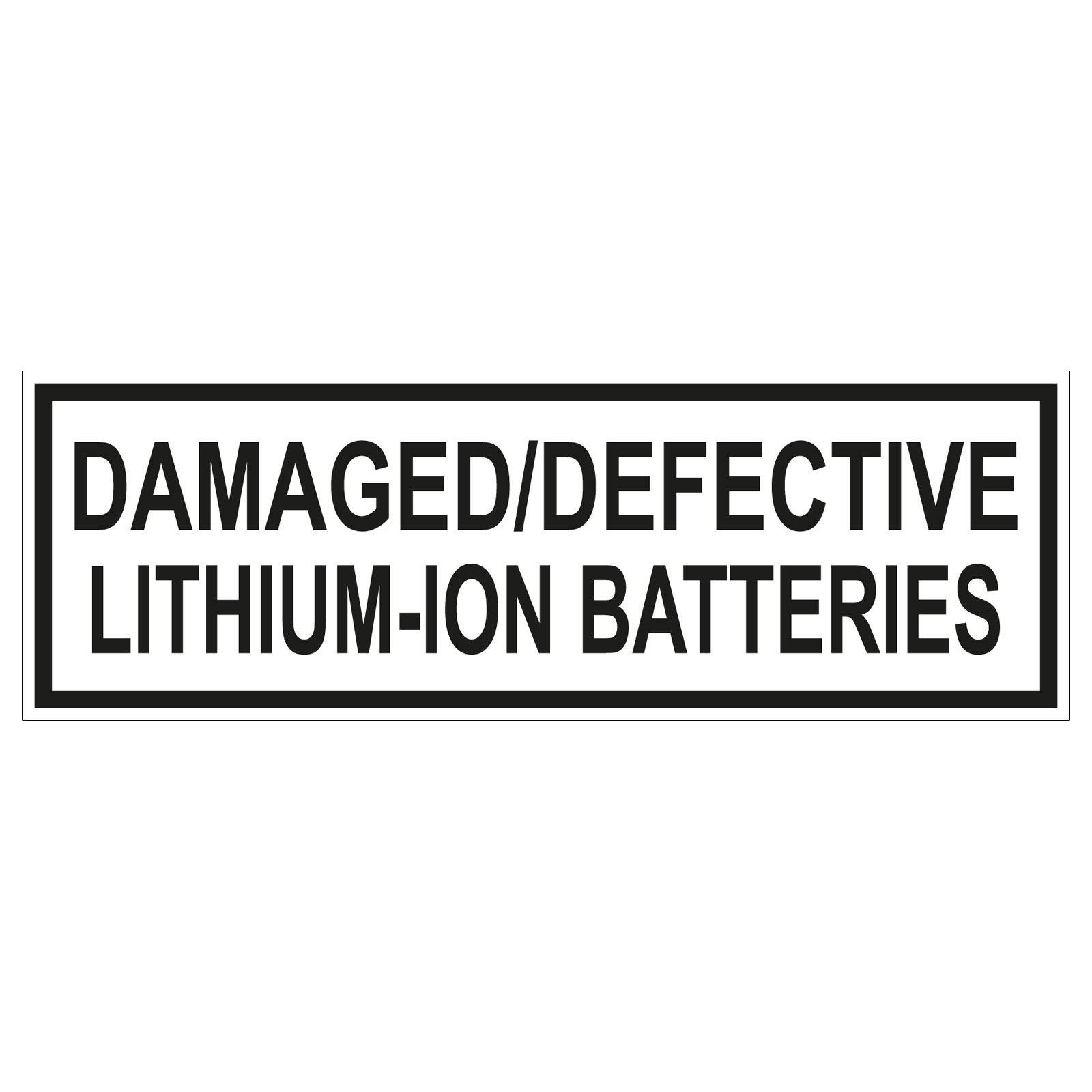 Aufkleber DAMAGED/DEFECTIVE LITHIUM-ION-BATTERIES - Aufkleber-Shop