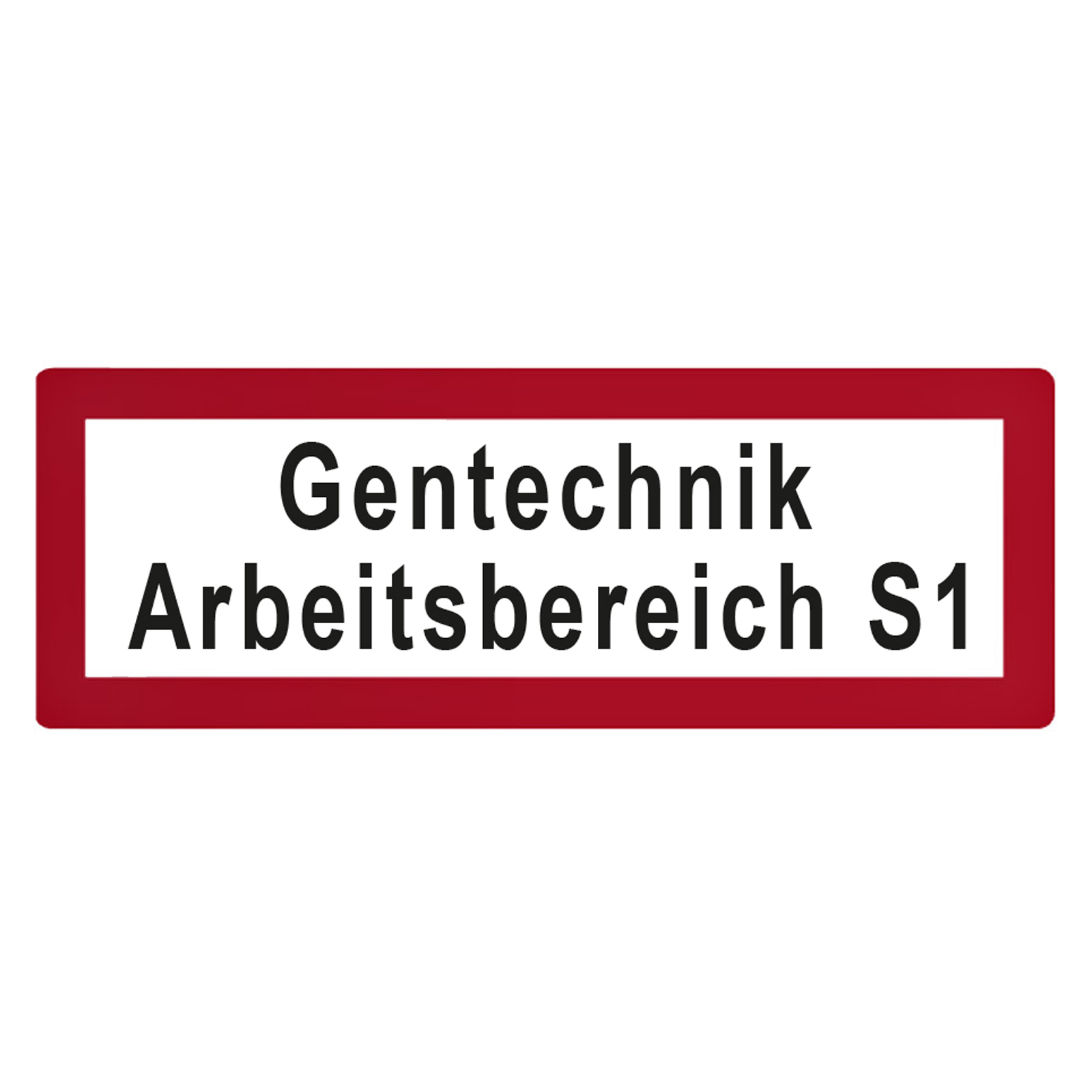 Feuerwehrzeichen Gentechnik Arbeitsbereich S1 - Aufkleber-Shop