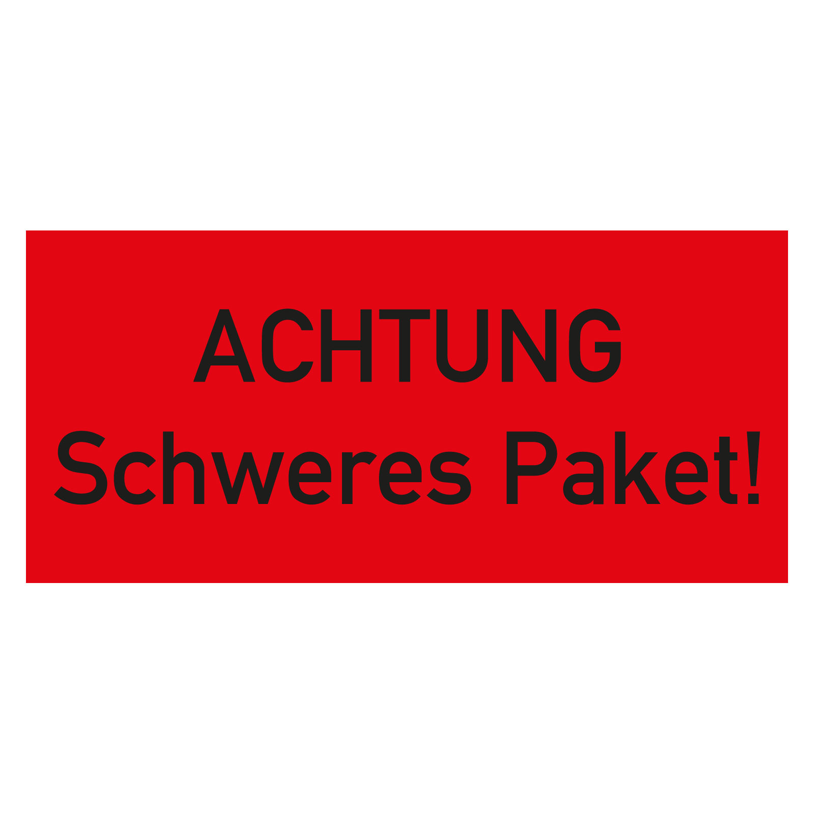 Aufkleber Achtung Schweres Paket | 136 x 63 mm - Aufkleber-Shop