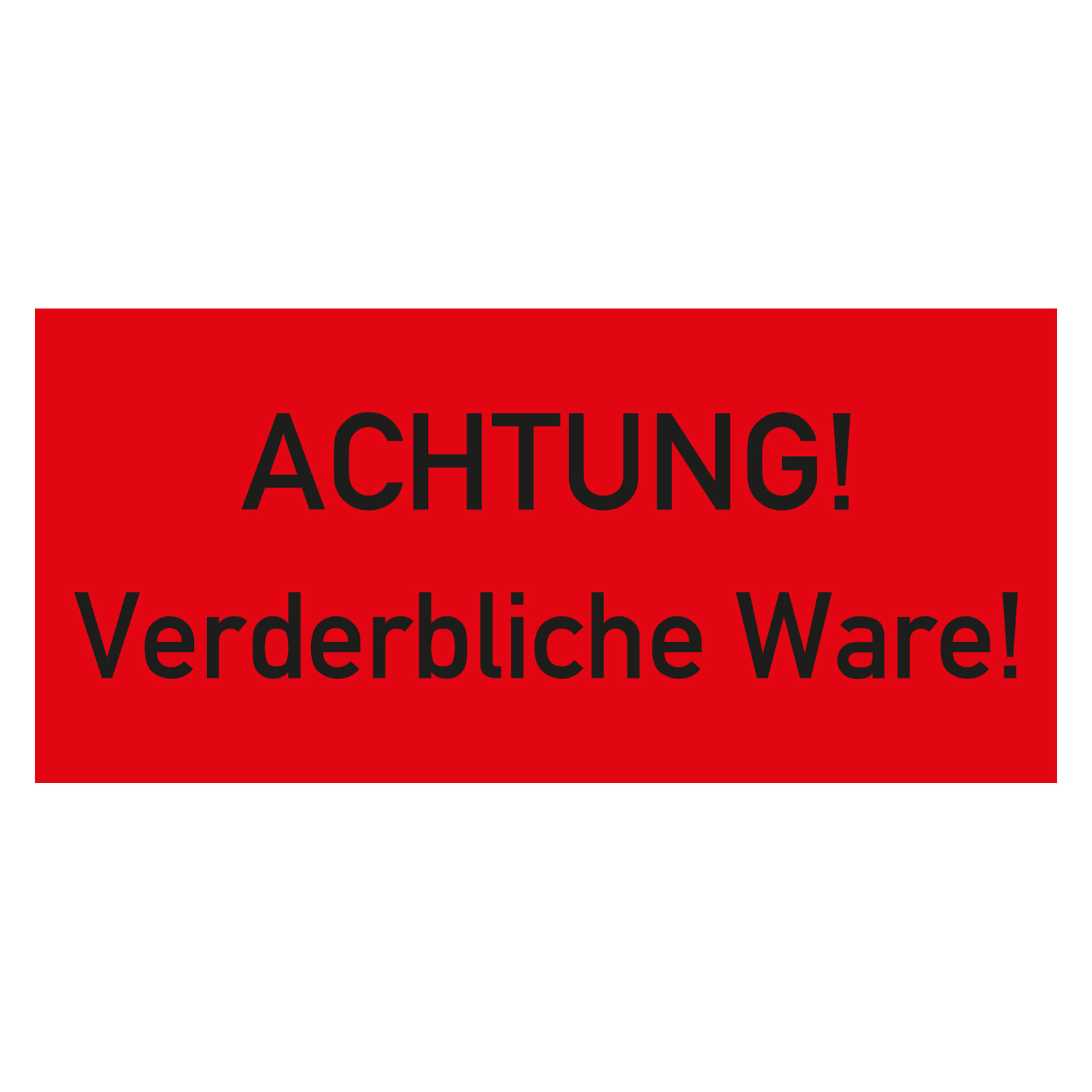 Aufkleber Achtung Verderbliche Ware | 136 x 63 mm - Aufkleber-Shop