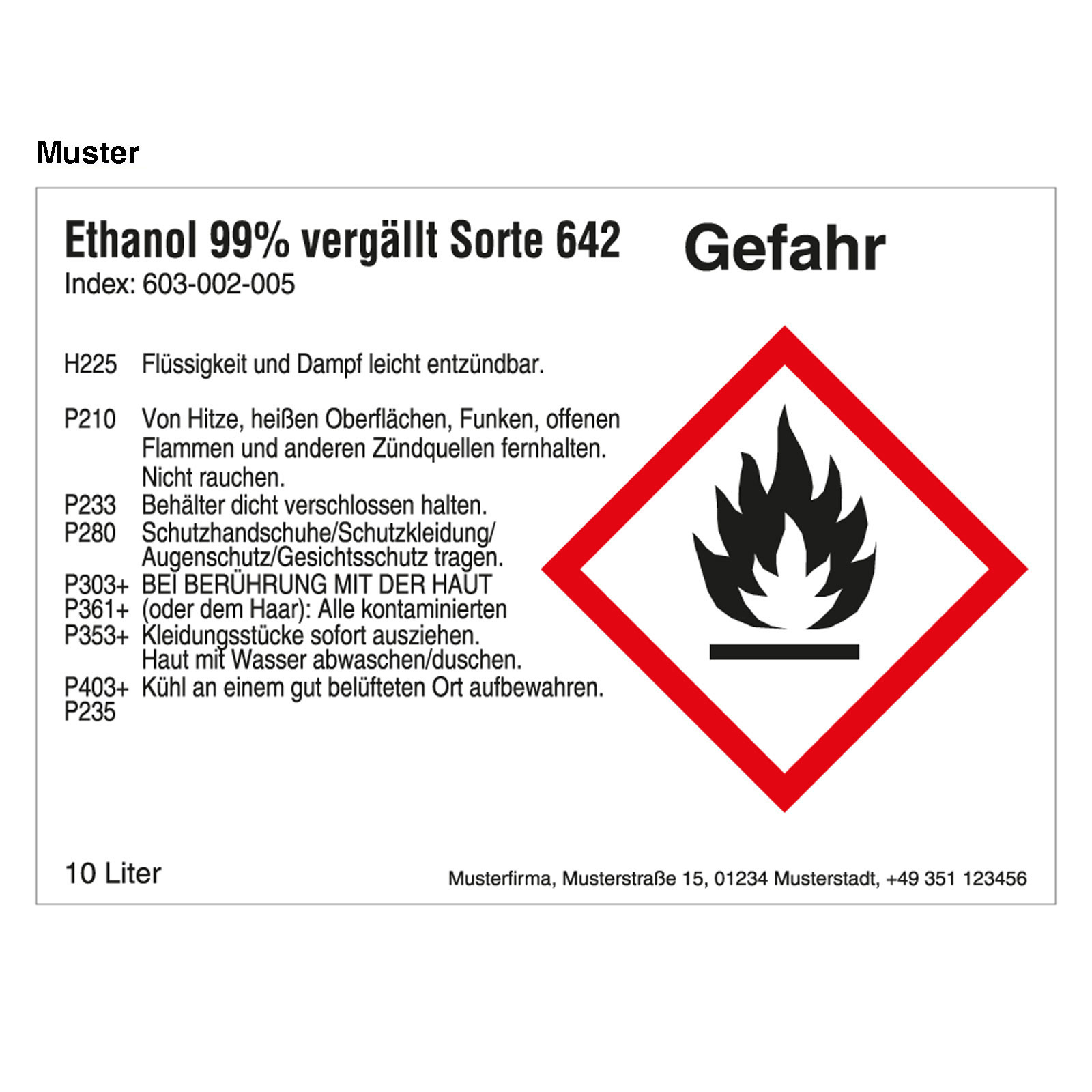 GHS Aufkleber nach Wunsch | 1 Piktogramm | 14,8 x 10,5 cm - Aufkleber-Shop