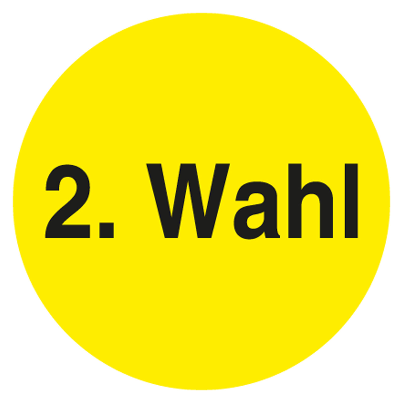 Aufkleber 2. Wahl | Papier | Ø 35 mm - Aufkleber-Shop