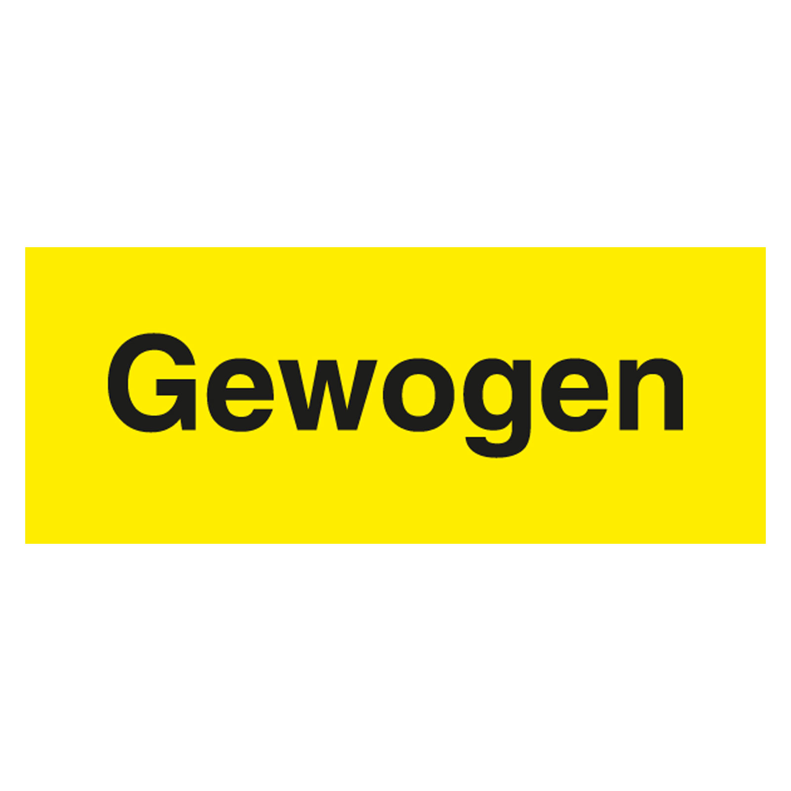 Aufkleber Gewogen | 50 x 20 mm - Aufkleber-Shop
