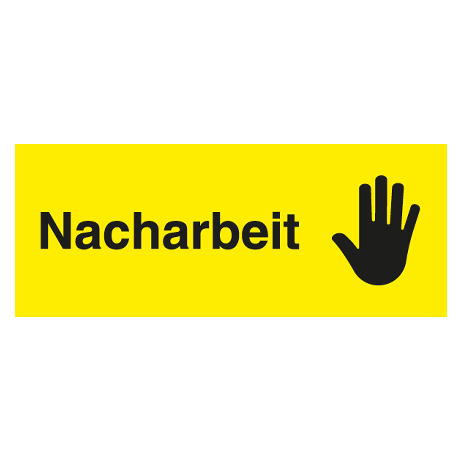 Aufkleber Nacharbeit mit Piktogramm | 50 x 20 mm - Aufkleber-Shop