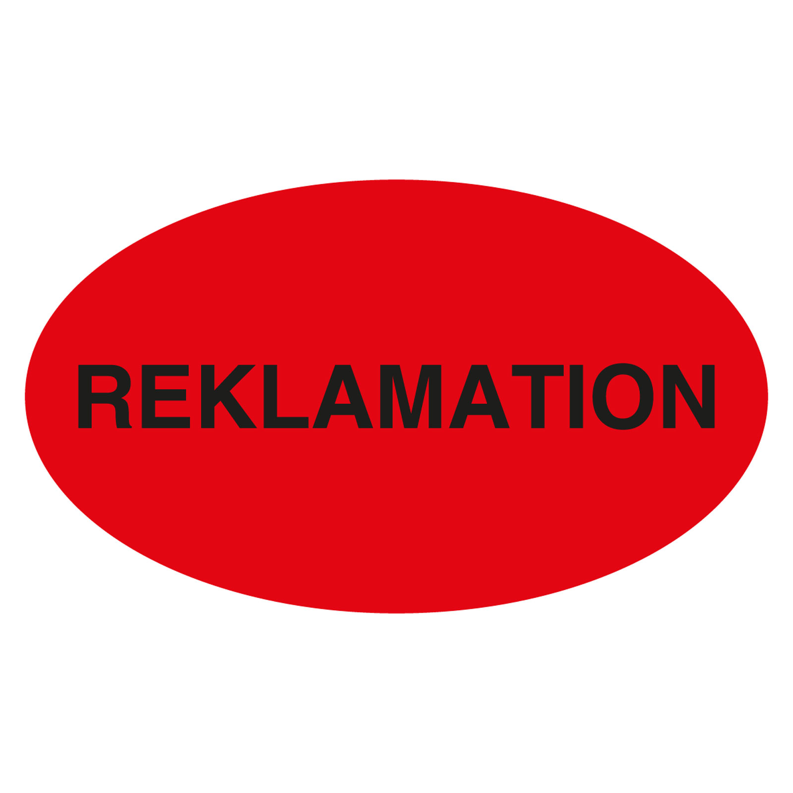 Aufkleber Reklamation | Rot | 90 x 50 mm - Aufkleber-Shop