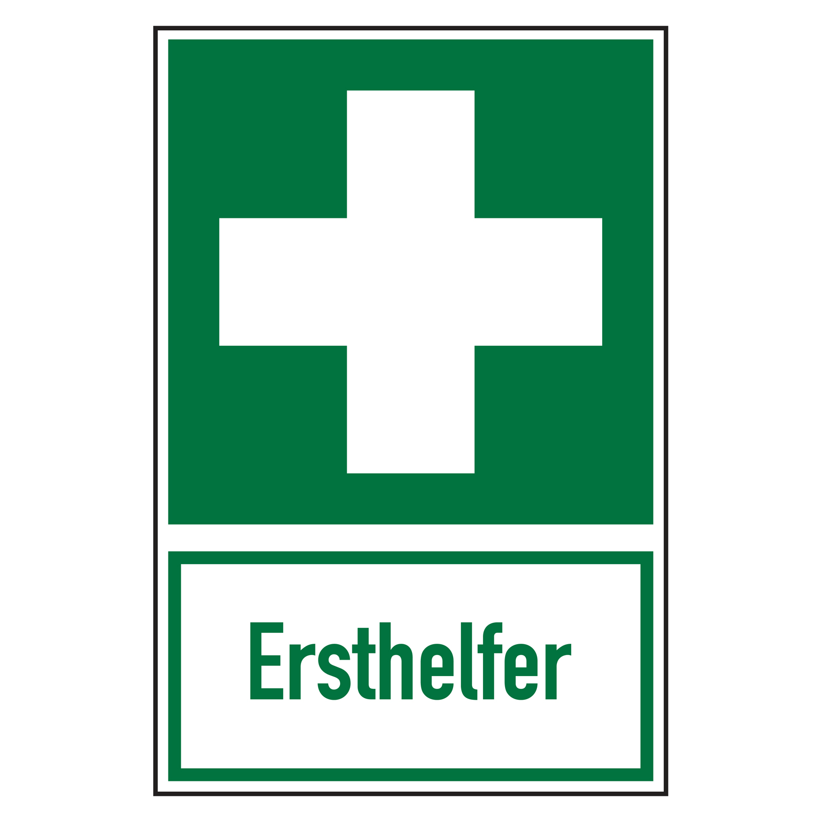 Rettungszeichen Erste Hilfe Ersthelfer Kombischild | aufkleber.org ...