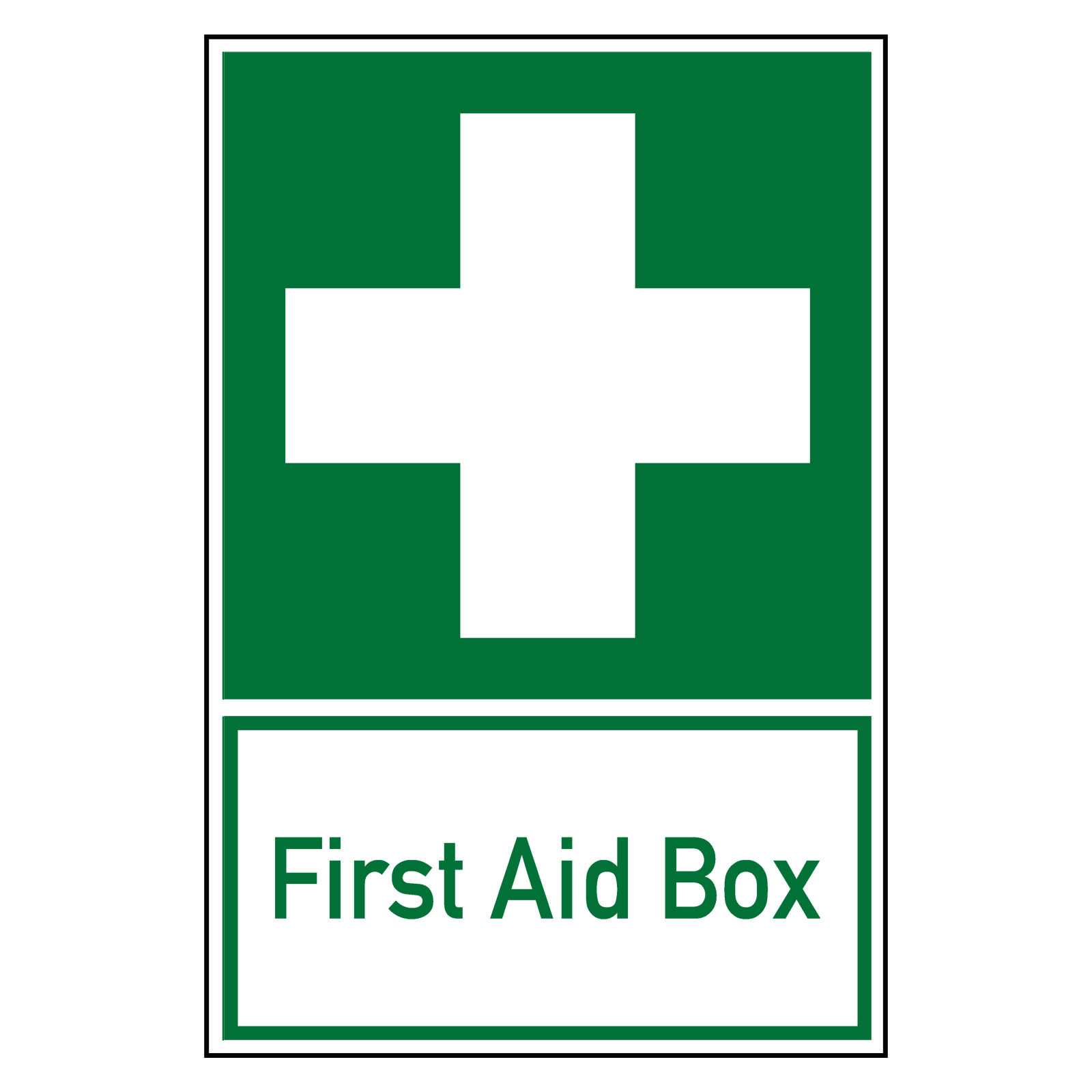 Rettungszeichen Erste Hilfe First Aid Box Kombischild | aufkleber.org ...