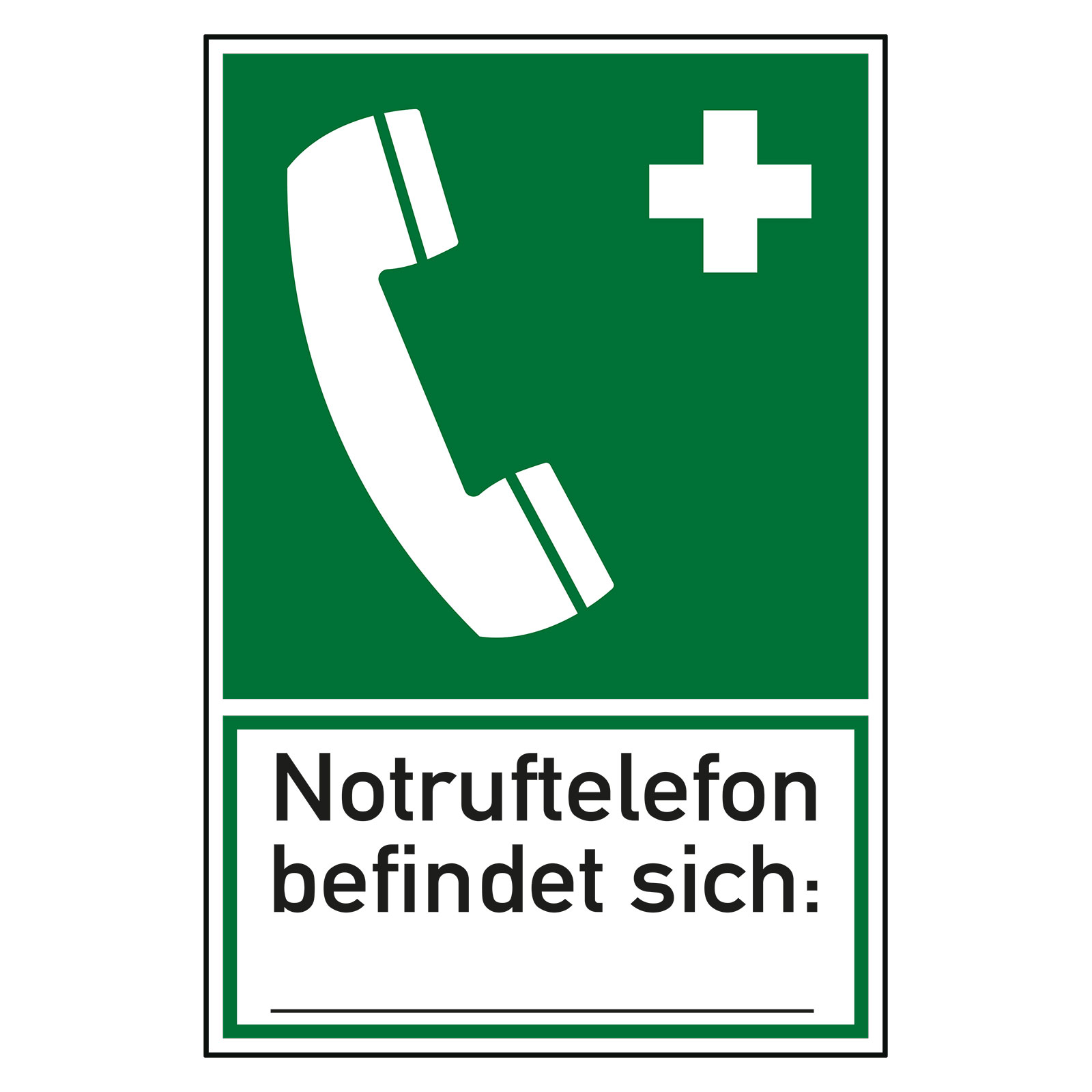 Rettungszeichen Erste Hilfe Notruftelefon befindet sich | aufkleber.org ...