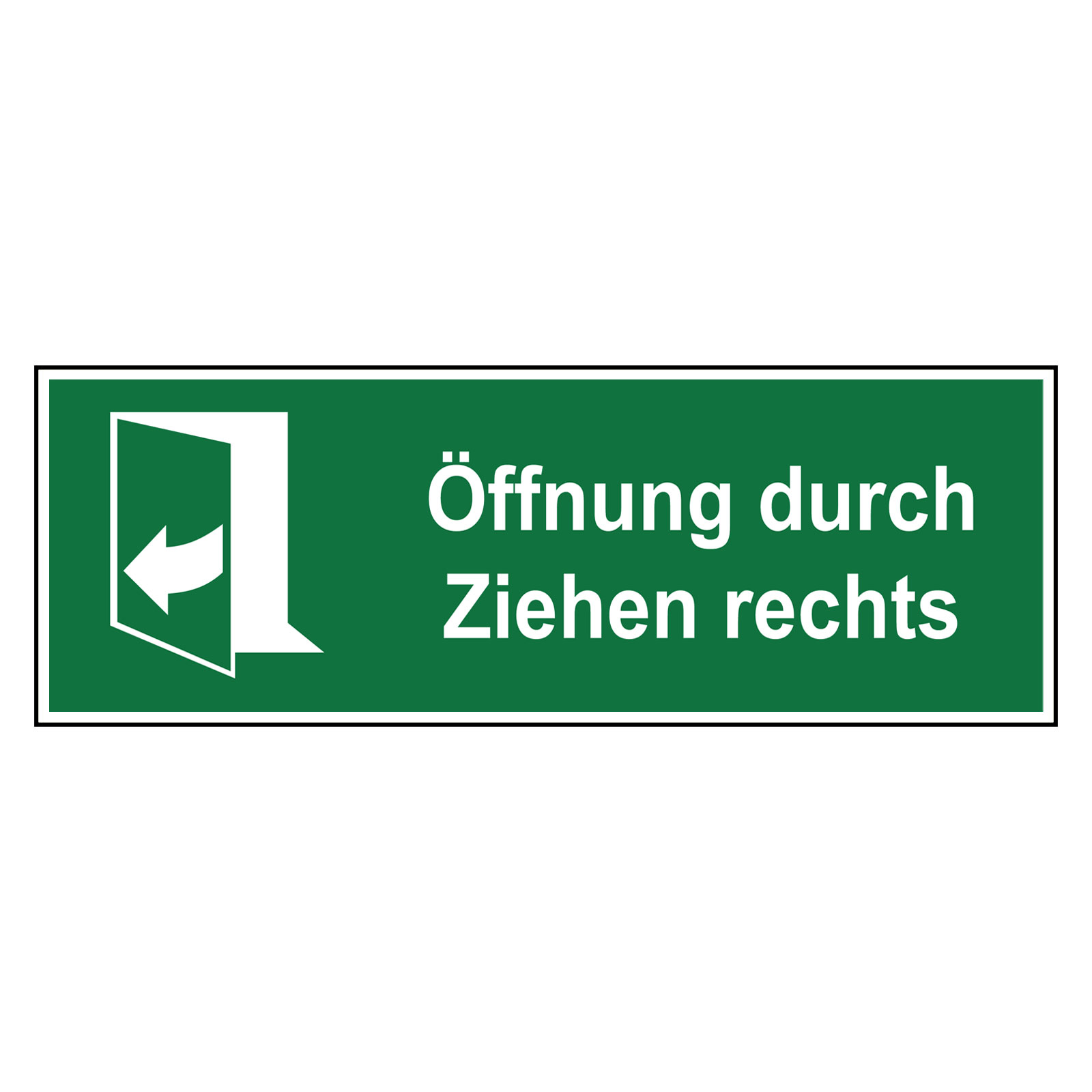 Rettungszeichen Öffnung durch Ziehen rechts - Aufkleber-Shop