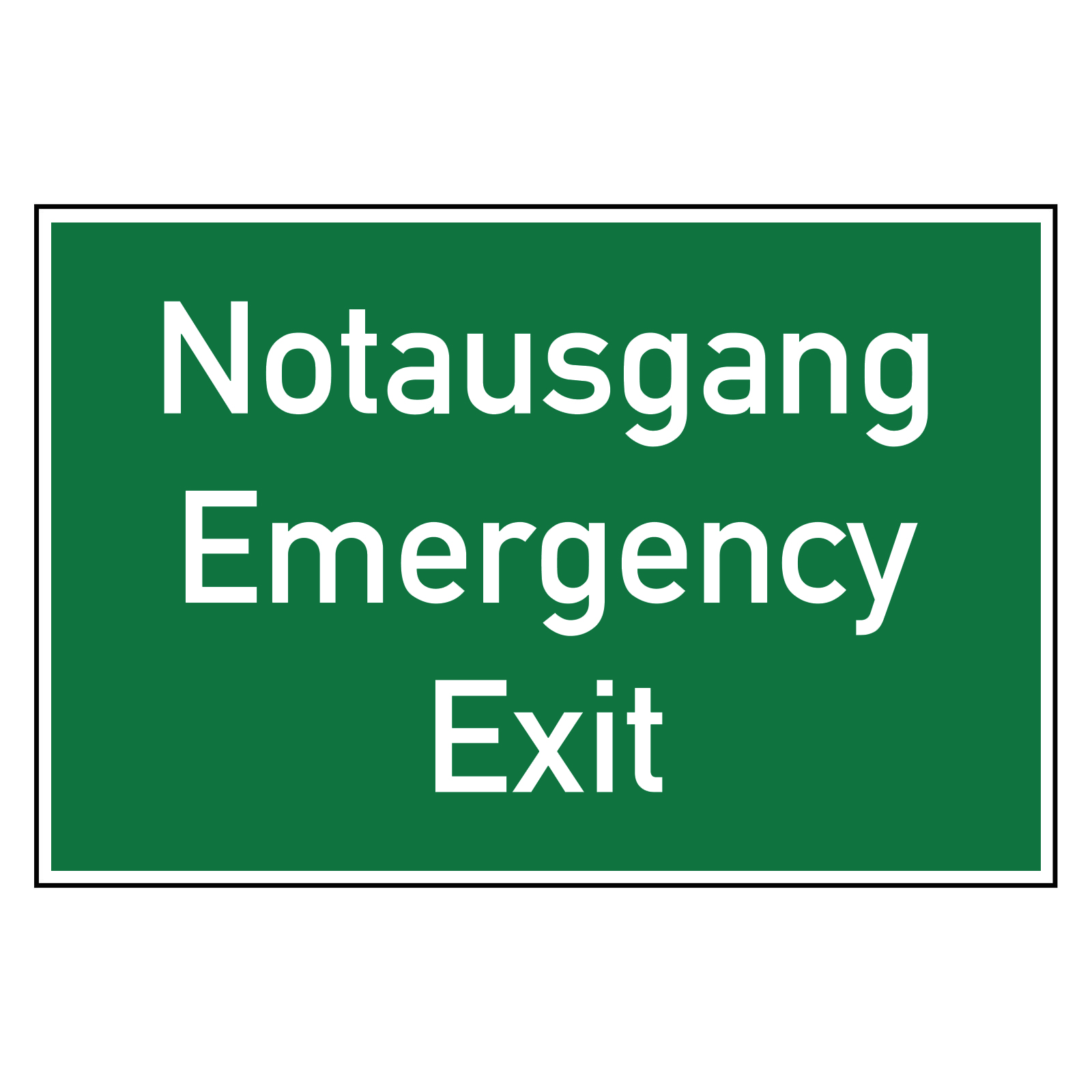 Rettungszeichen Notausgang Emergency Exit - Aufkleber-Shop