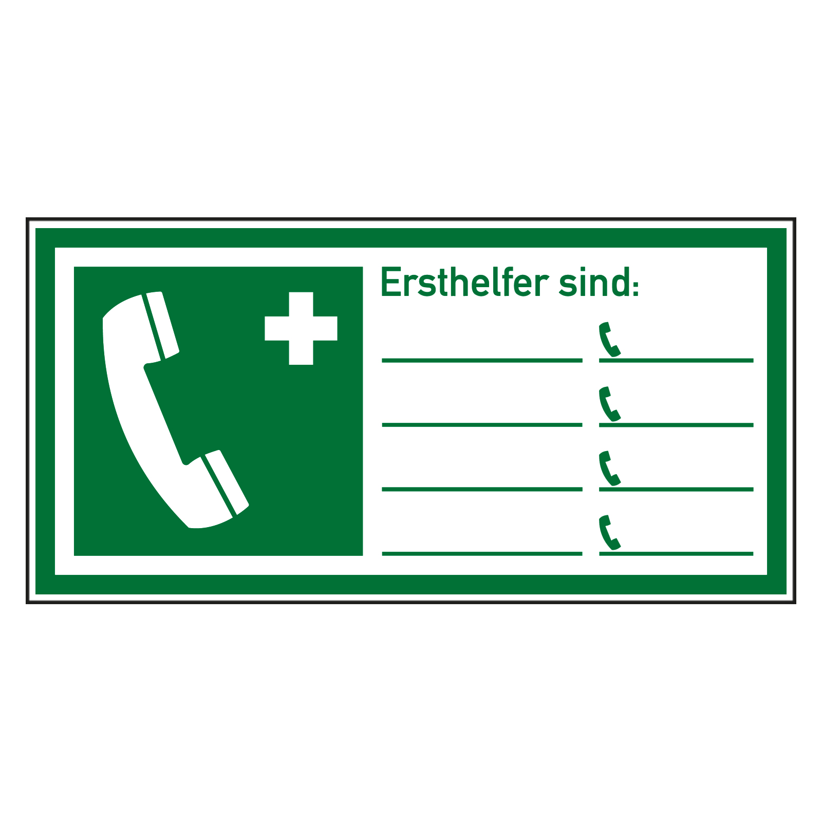 Rettungszeichen Ersthelfer sind | Erste Hilfe Aushang - Aufkleber-Shop