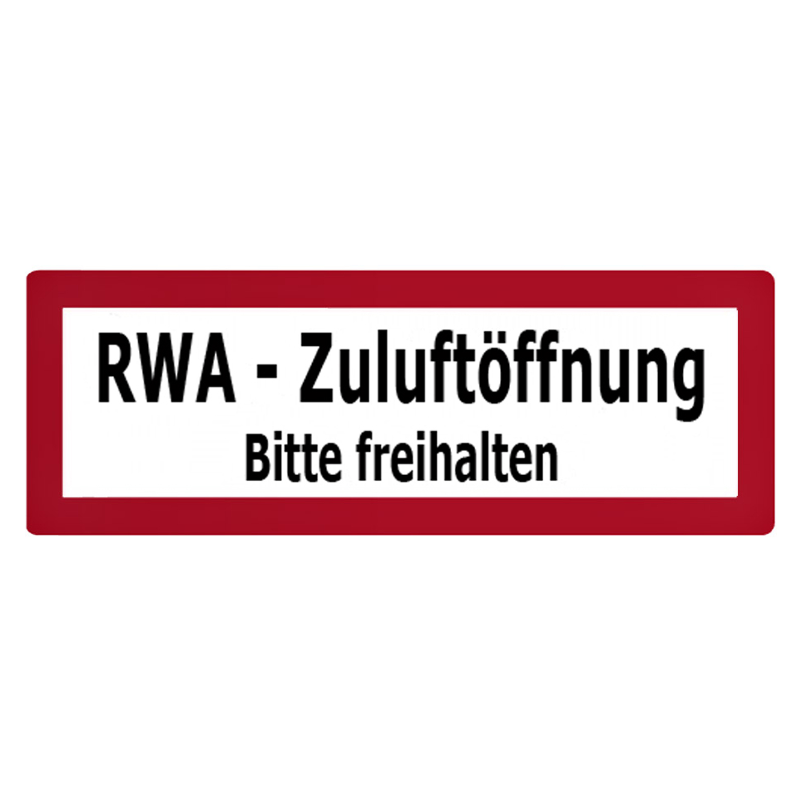 Feuerwehrzeichen RWA freihalten - Aufkleber-Shop