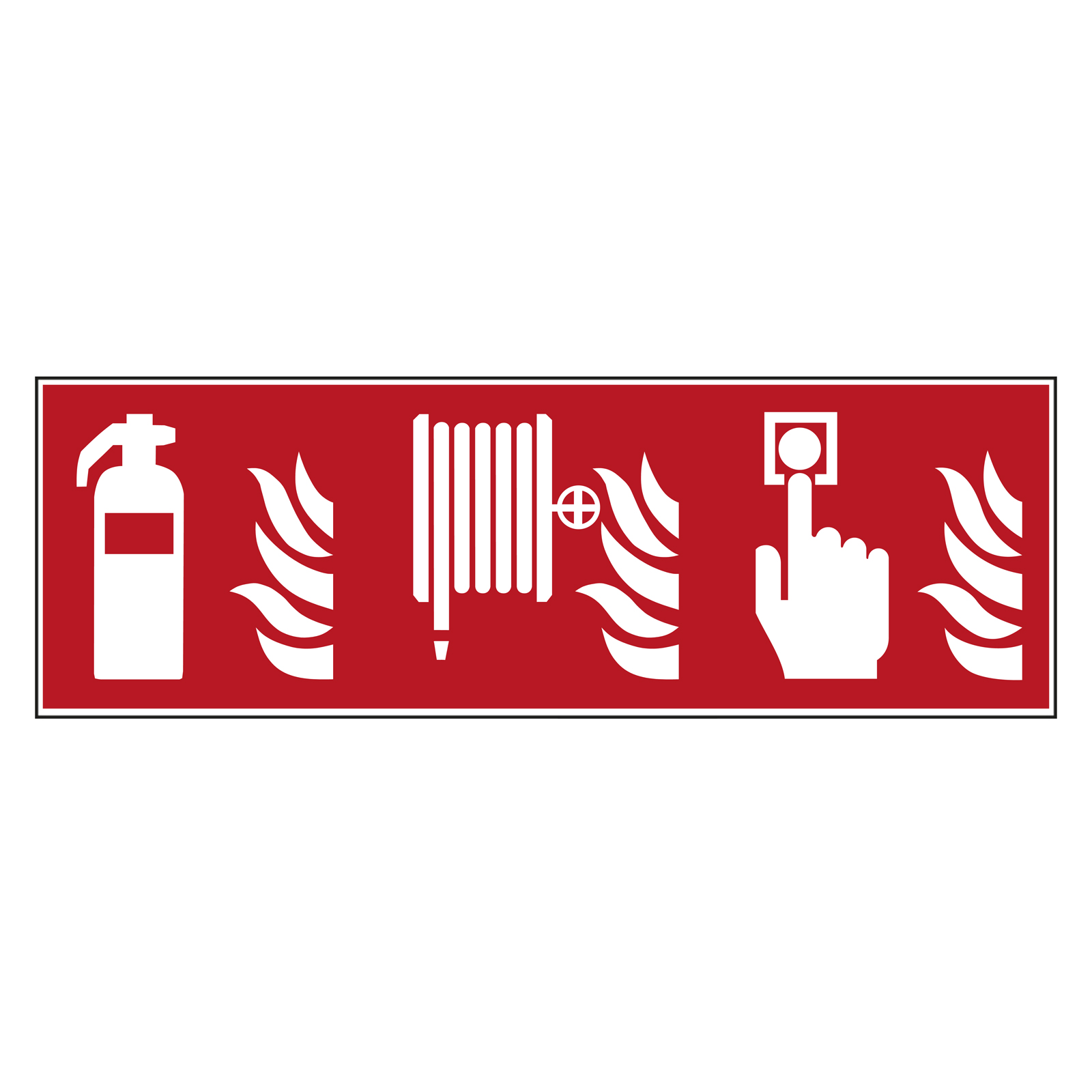 Brandschutzzeichen Feuerlöscher Löschschlauch Brandmelder - Aufkleber-Shop