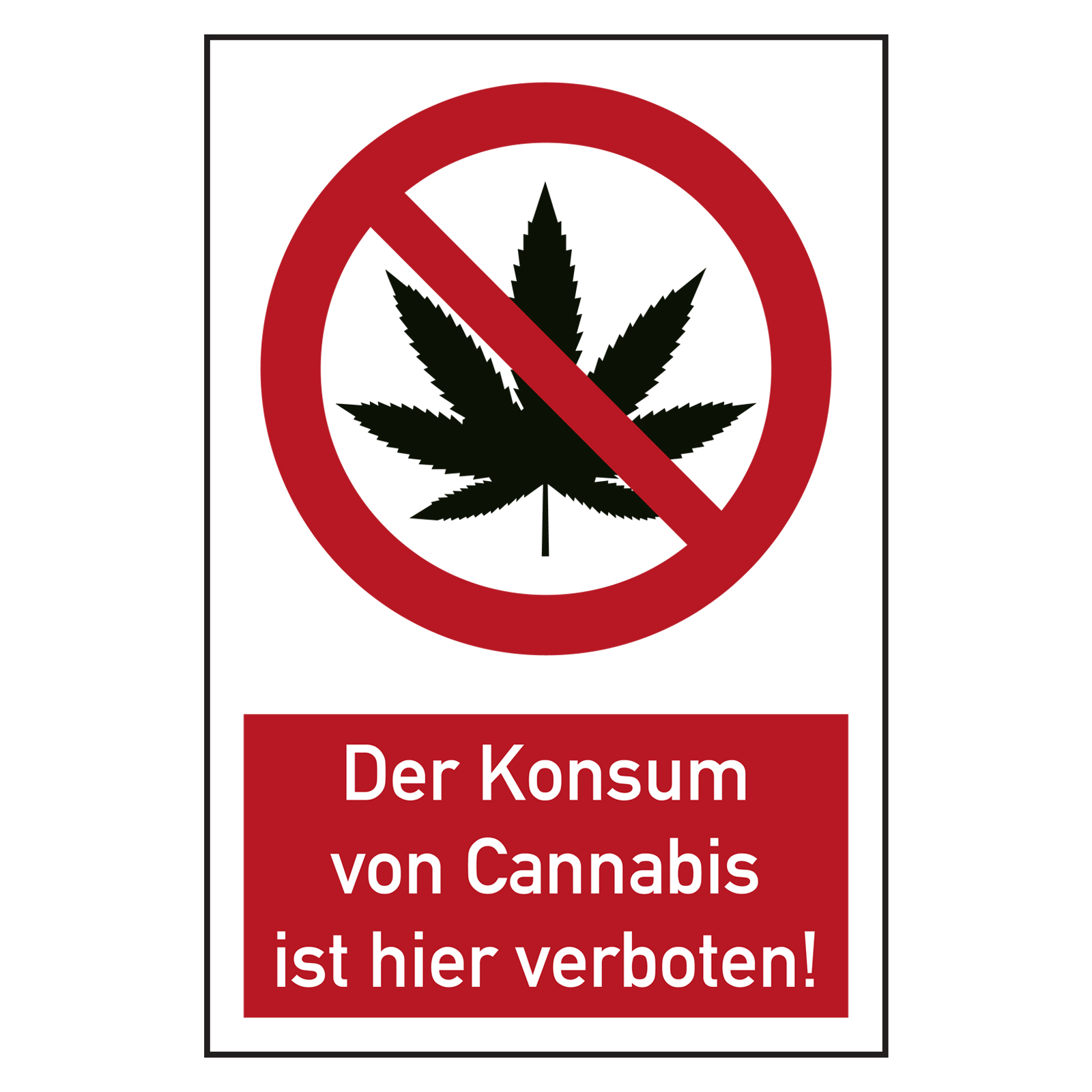 Verbotszeichen Cannabiskonsum Verboten Aufkleber Shop