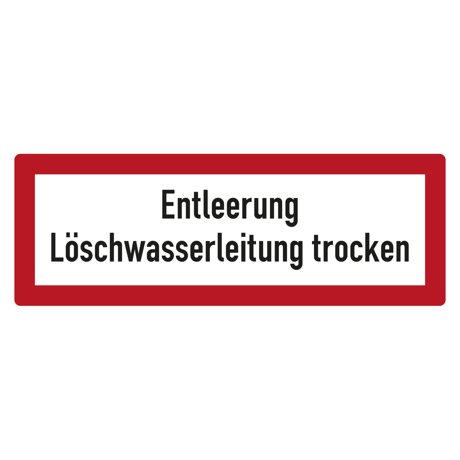 Feuerwehrzeichen Entleerung Löschwasserleitung trocken - Aufkleber-Shop
