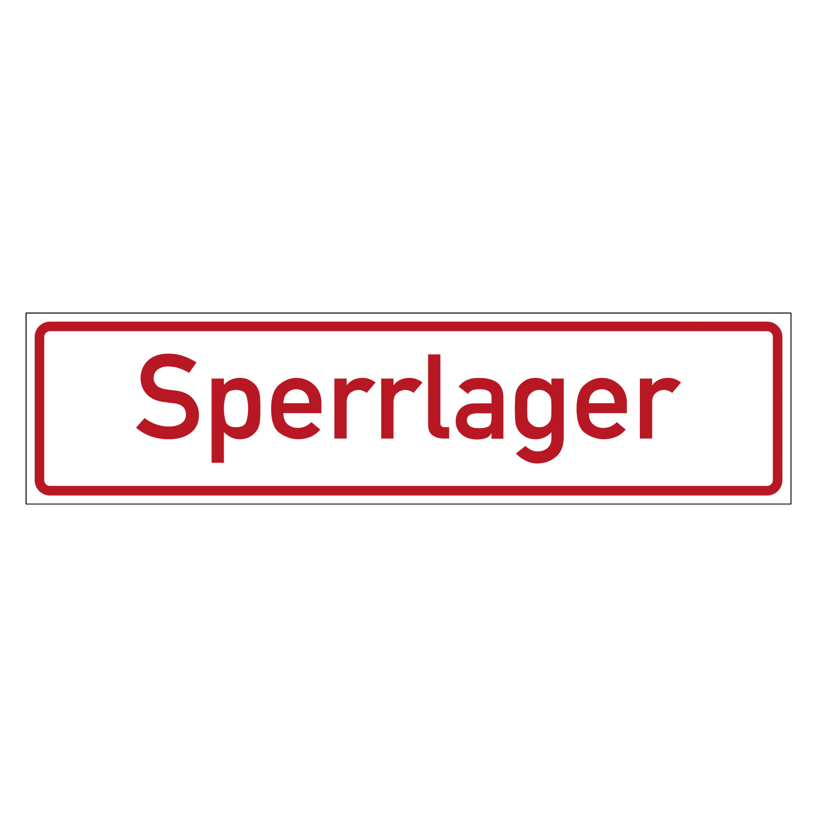 Hinweisschild "Sperrlager" in verschiedenen Ausführungen - Aufkleber-Shop