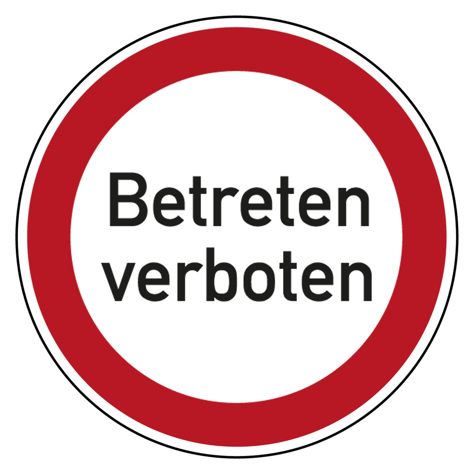 Verbotszeichen Betreten verboten | aufkleber.org - Aufkleber-Shop