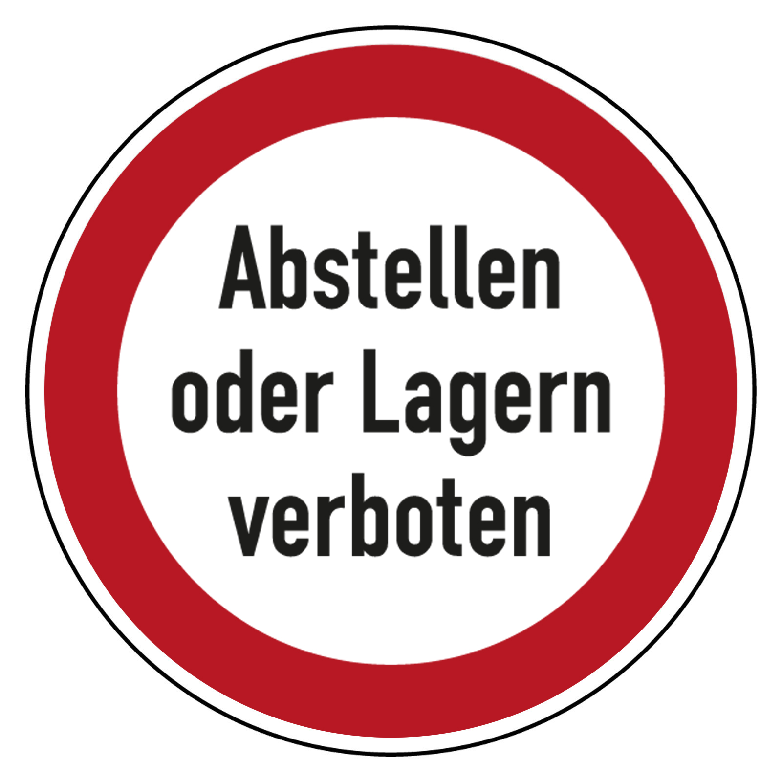 Verbotszeichen Abstellen oder Lagern verboten | jetzt online kaufen ...