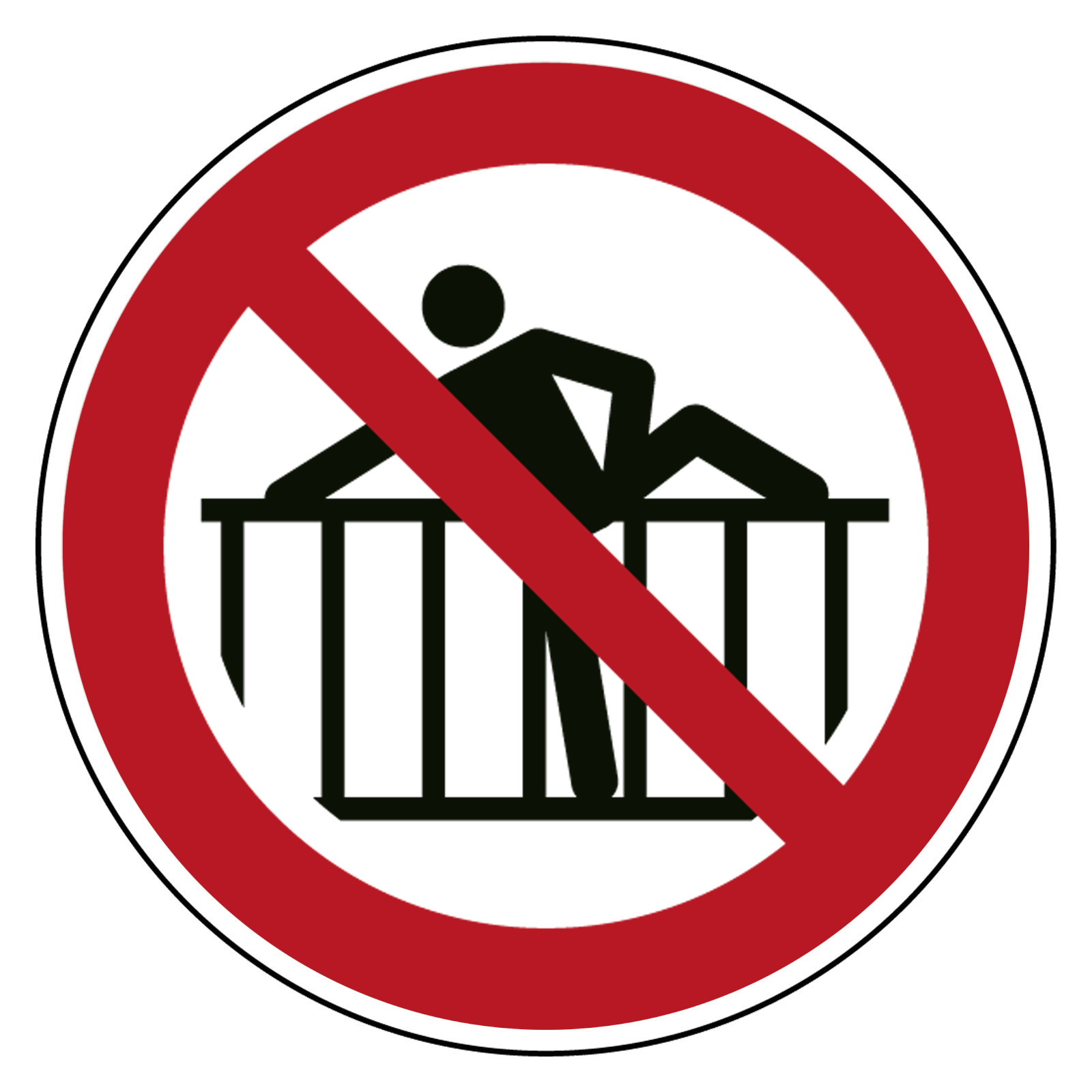 Verbotszeichen Barriere übersteigen verboten | aufkleber.org ...