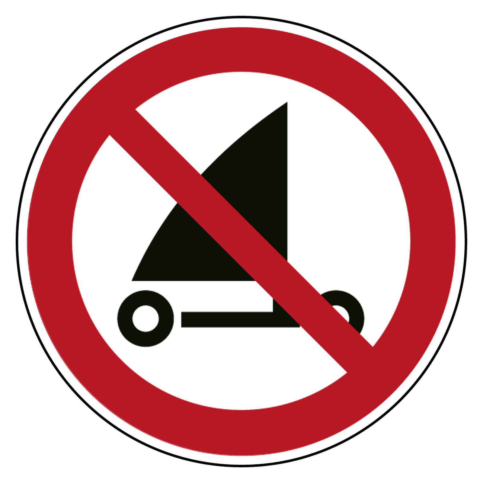 Verbotszeichen Strandsegeln verboten ISO 7010 P067 | aufkleber.org ...