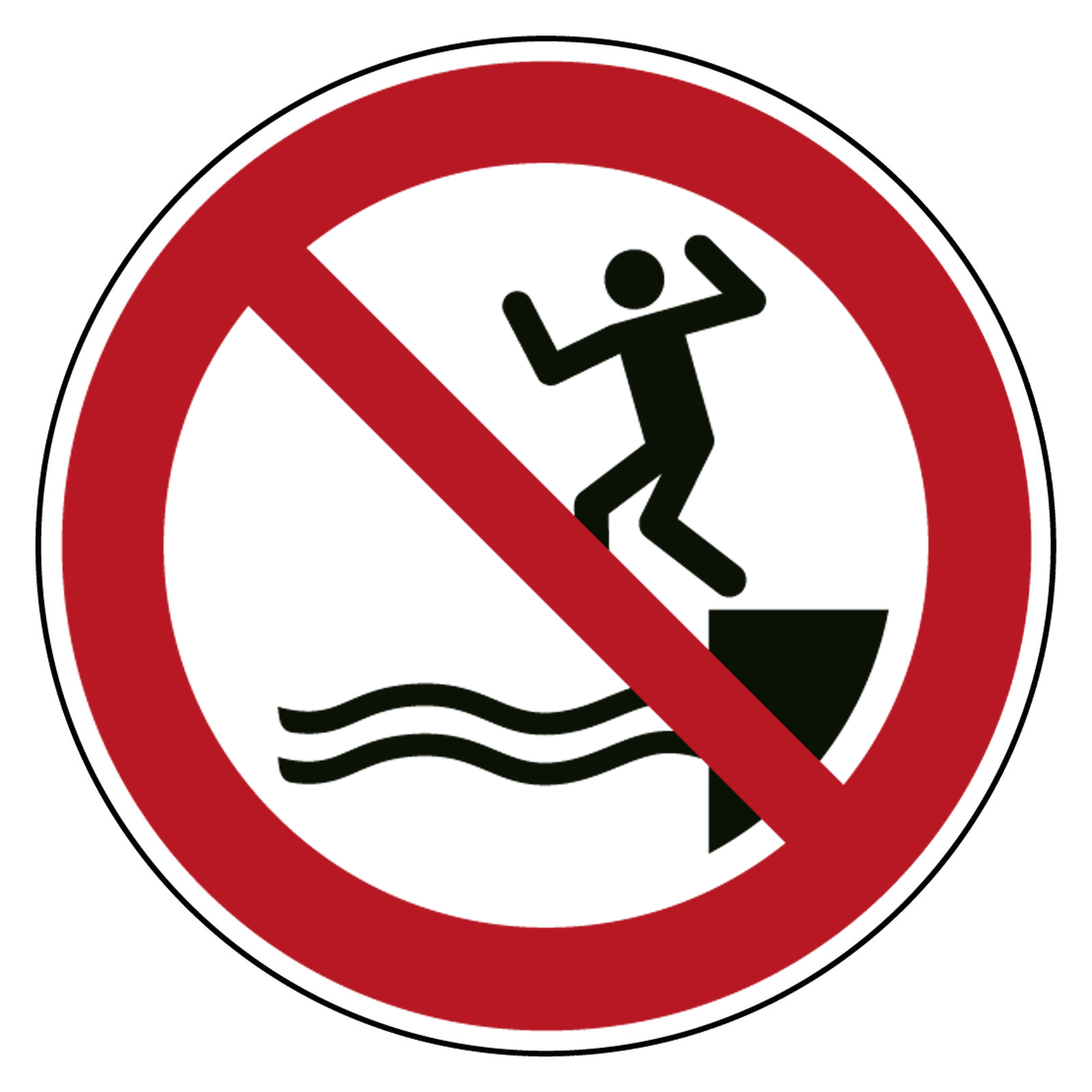 Verbotszeichen Ins Wasser springen verboten P061 | aufkleber.org ...