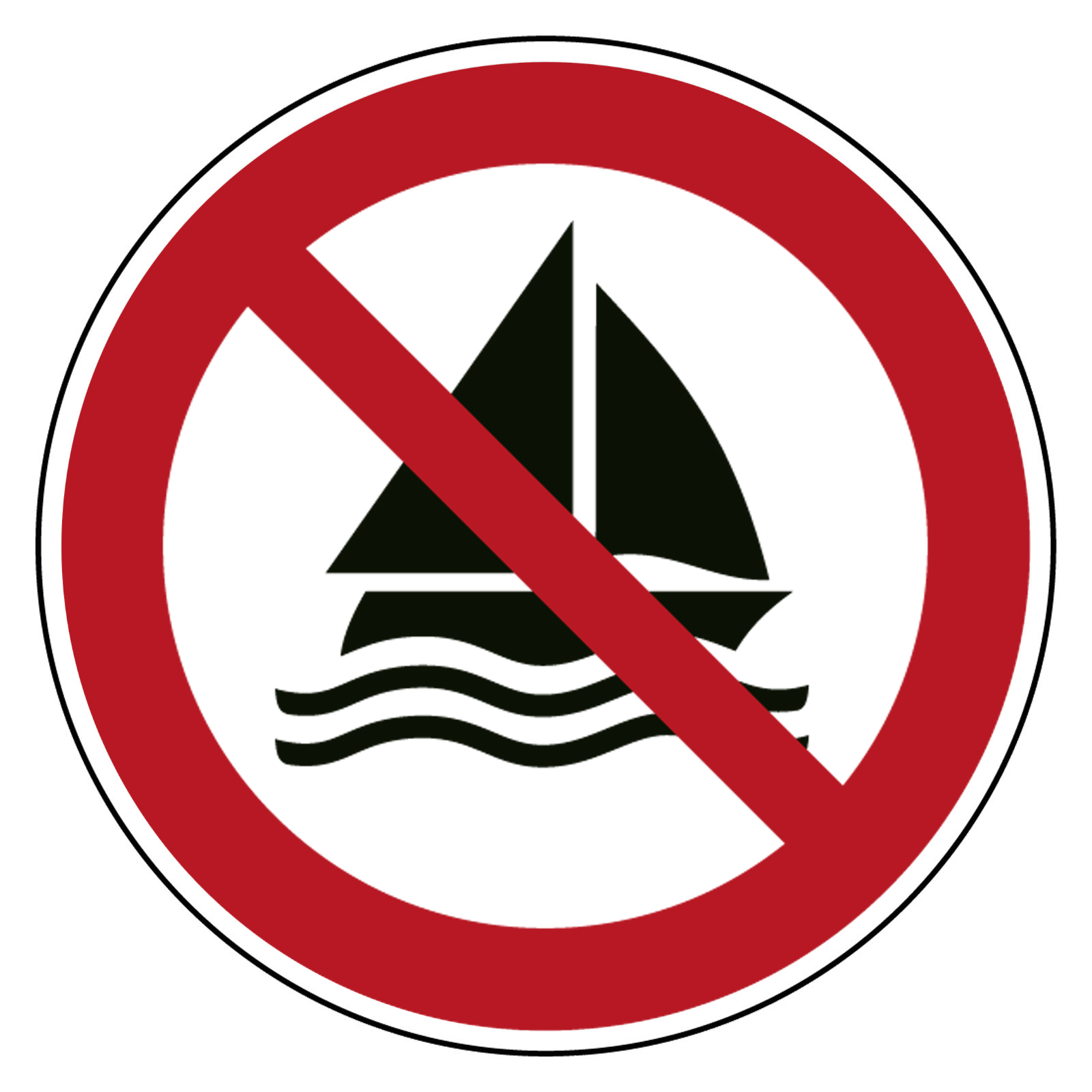 Verbotszeichen Segeln verboten ISO 7010 P053 | aufkleber.org ...