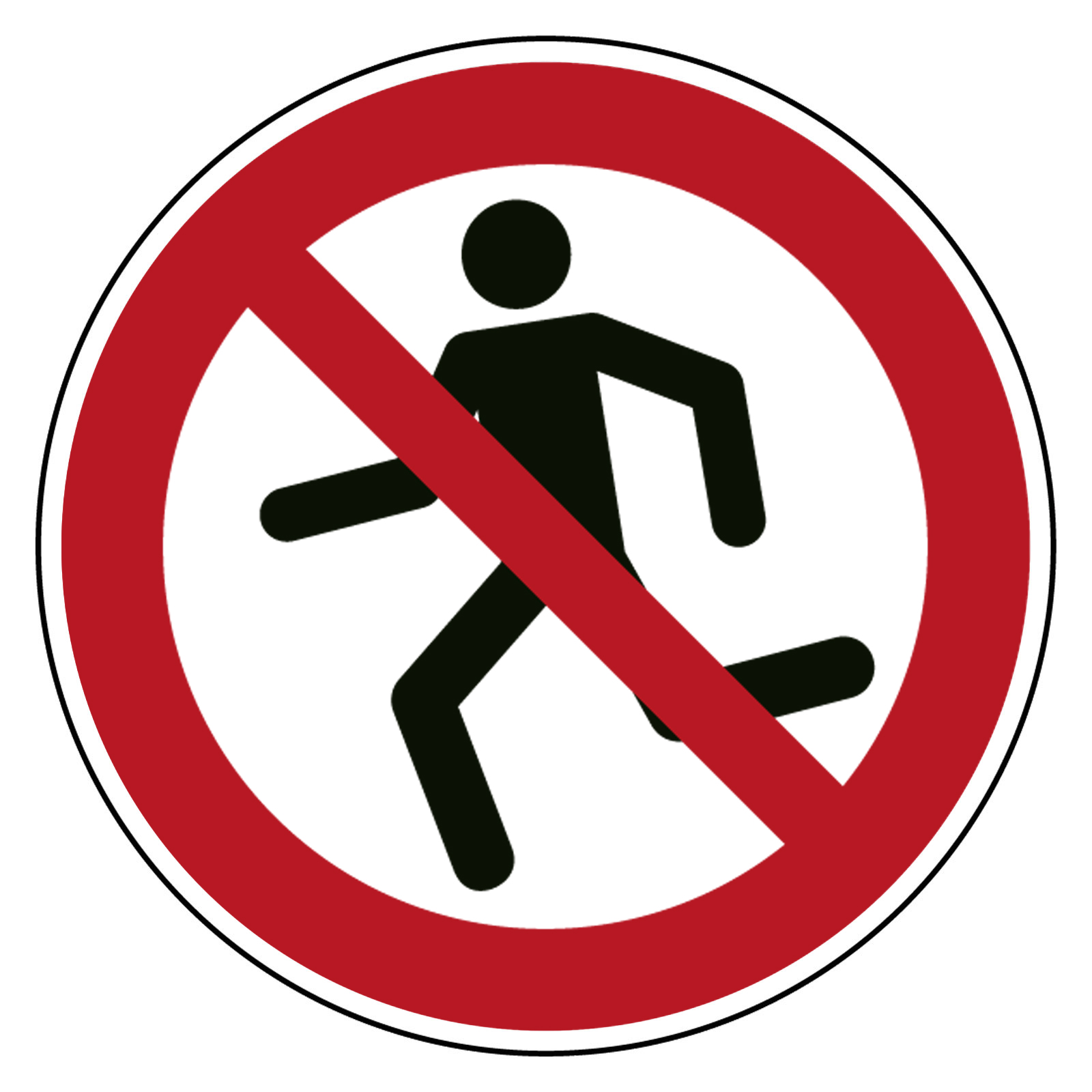 Verbotszeichen Laufen verboten ISO 7010 P048 | aufkleber.org ...