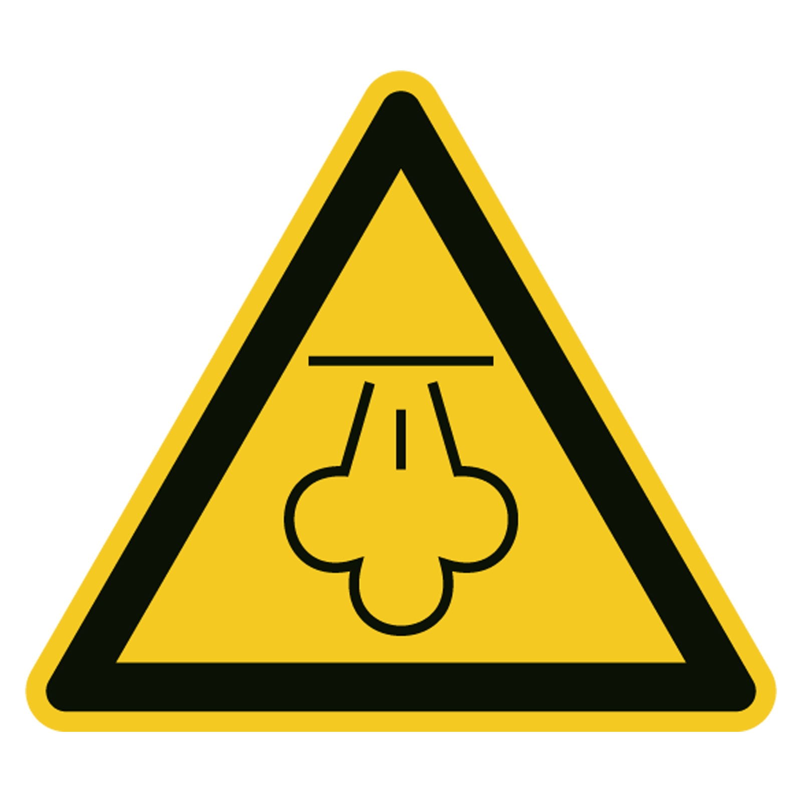 Warnzeichen Warnung vor heißem Dampf | aufkleber.org - Aufkleber-Shop