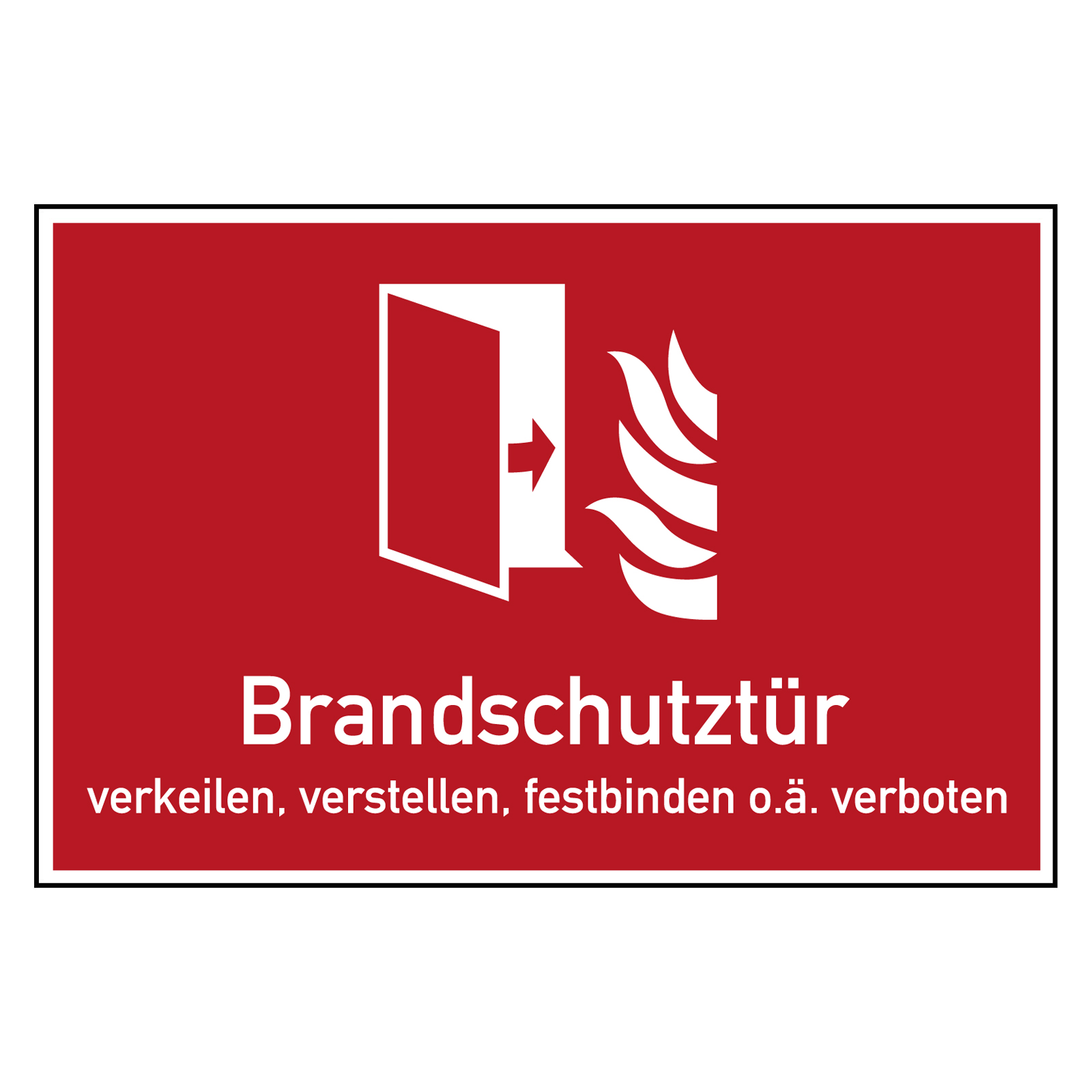 Bodenmarkierung Brandschutztür freihalten | aufkleber.org - Aufkleber-Shop