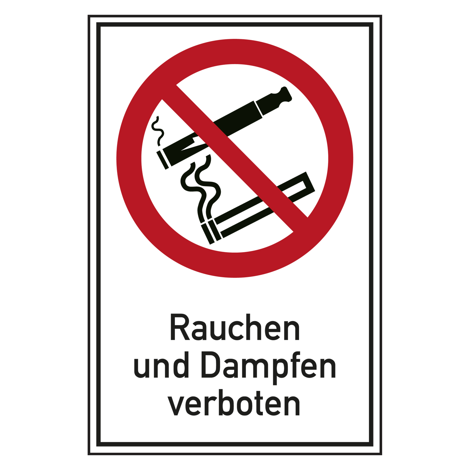 Verbotsschild Rauchen und Dampfen verboten | aufkleber.org - Aufkleber-Shop