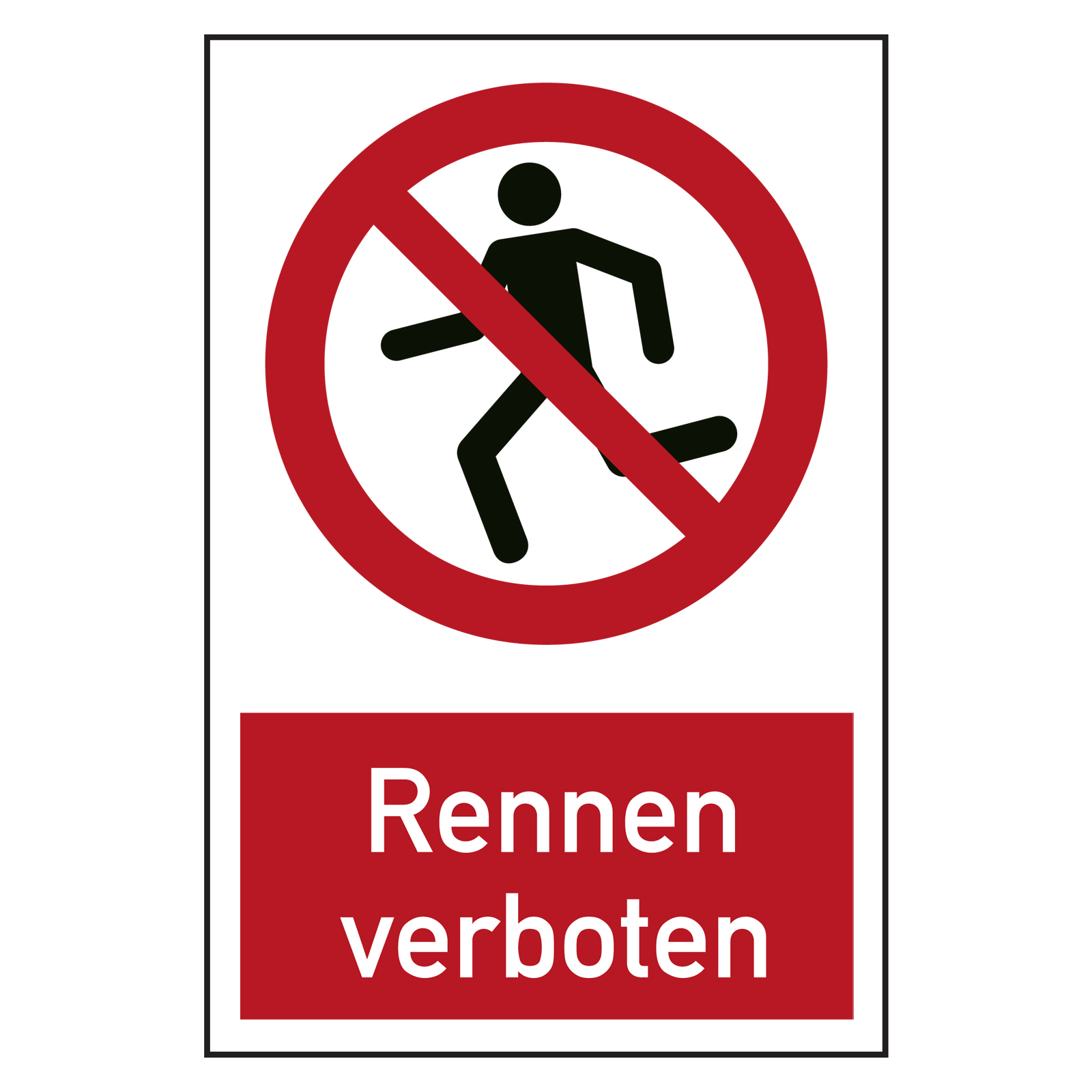 Verbotszeichen Rennen verboten | aufkleber.org - Aufkleber-Shop