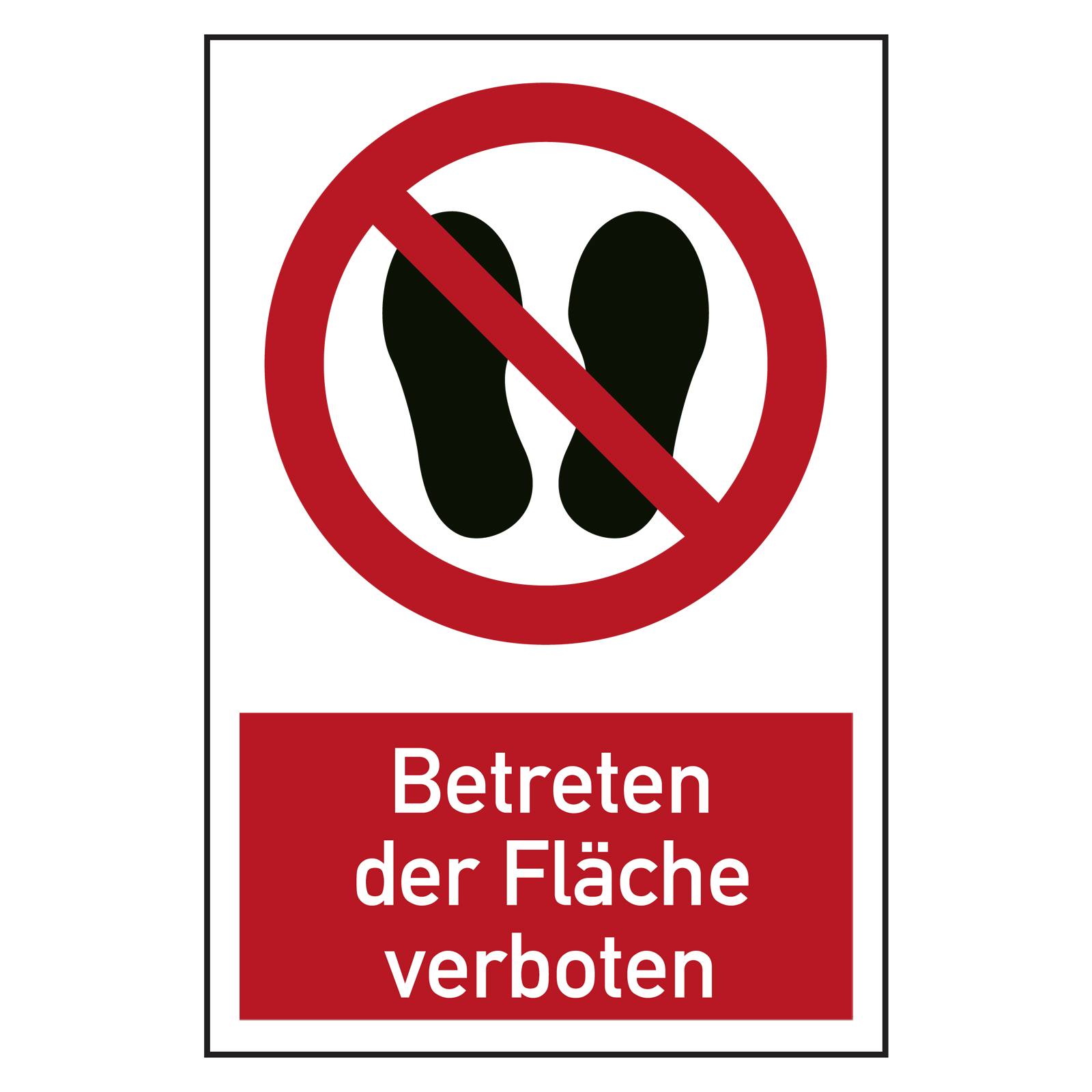 Verbotszeichen Betreten der Fläche verboten Kombischild | aufkleber.org ...