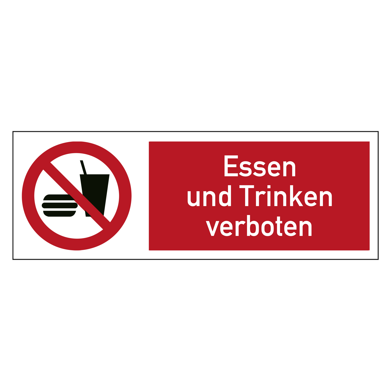 Kombischild Verbotszeichen Essen und Trinken verboten | aufkleber.org ...