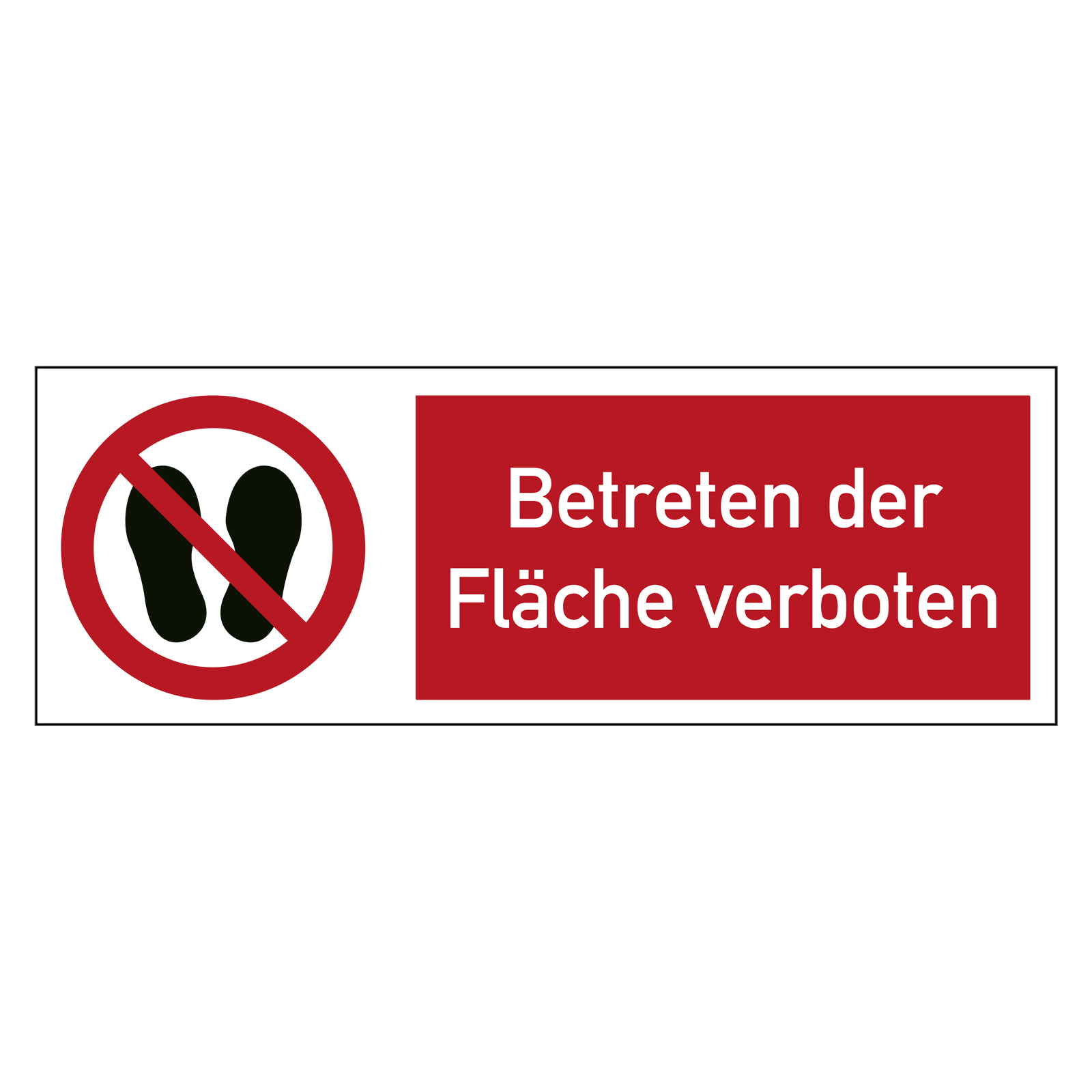 Kombischild Verbotszeichen Betreten der Fläche verboten | aufkleber.org ...