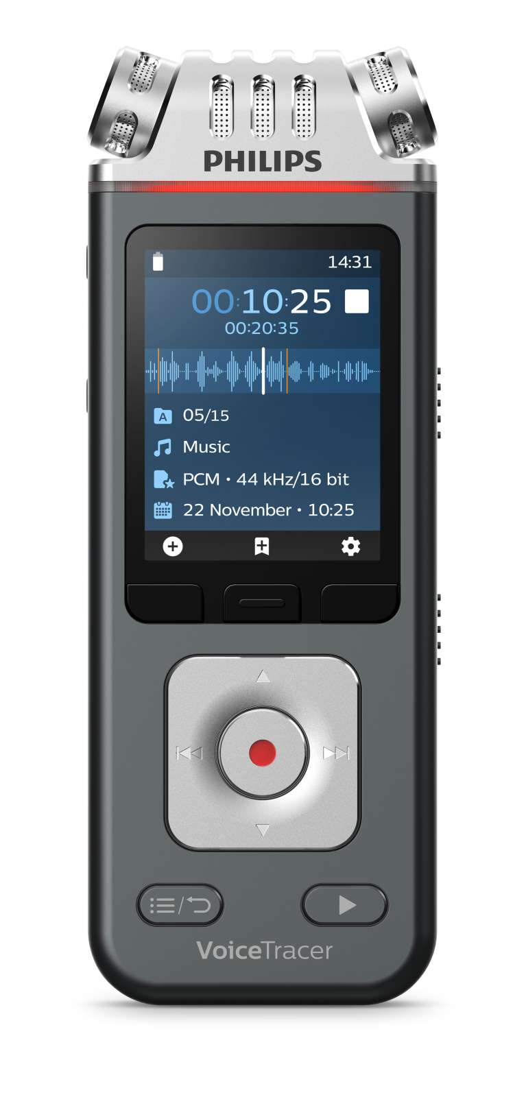 PHILIPS Diktiergerät Digital Voice Tracer, 8 GB, anthrazit - Aufkleber-Shop
