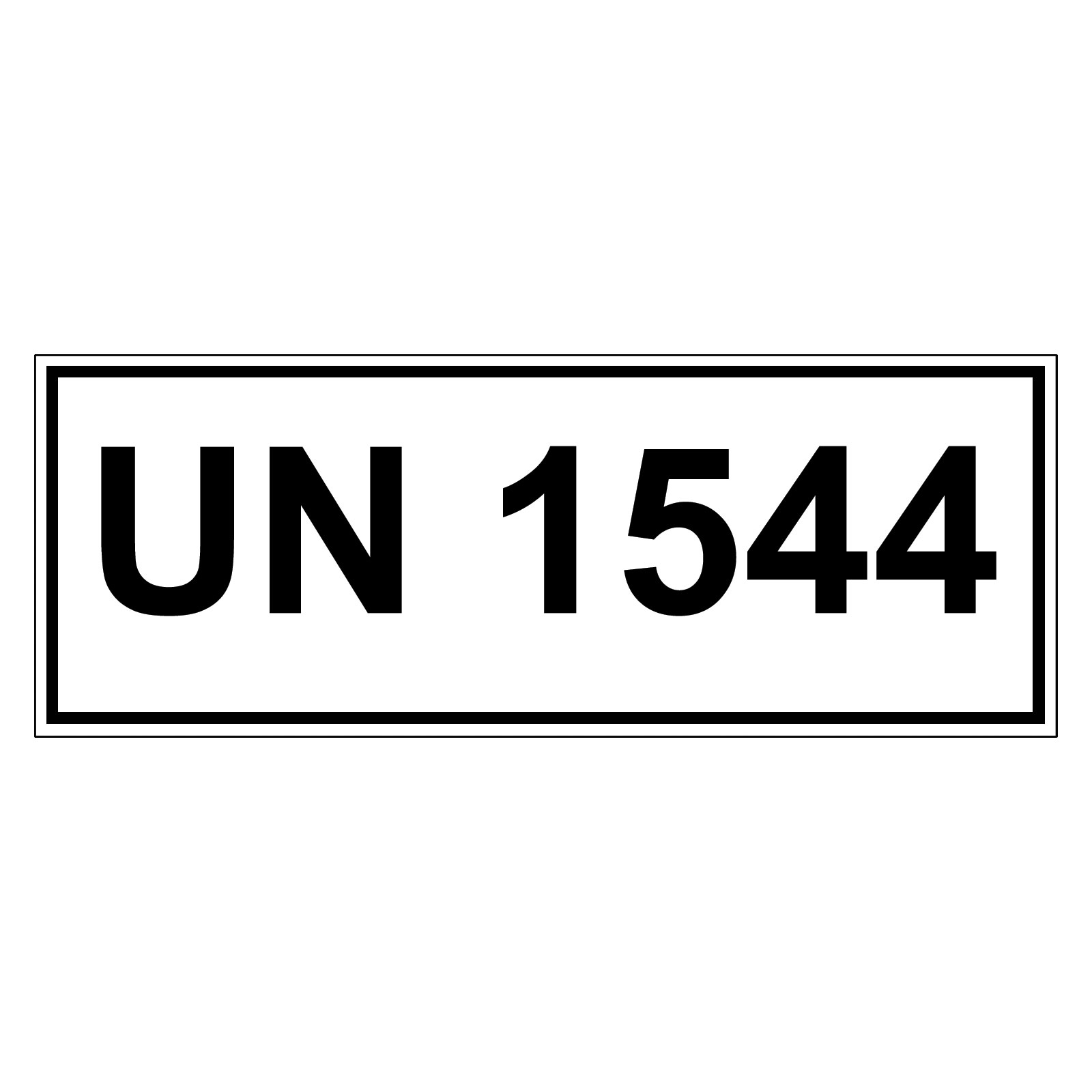 Gefahrzettel mit UN 1544 | aufkleber.org - Aufkleber-Shop
