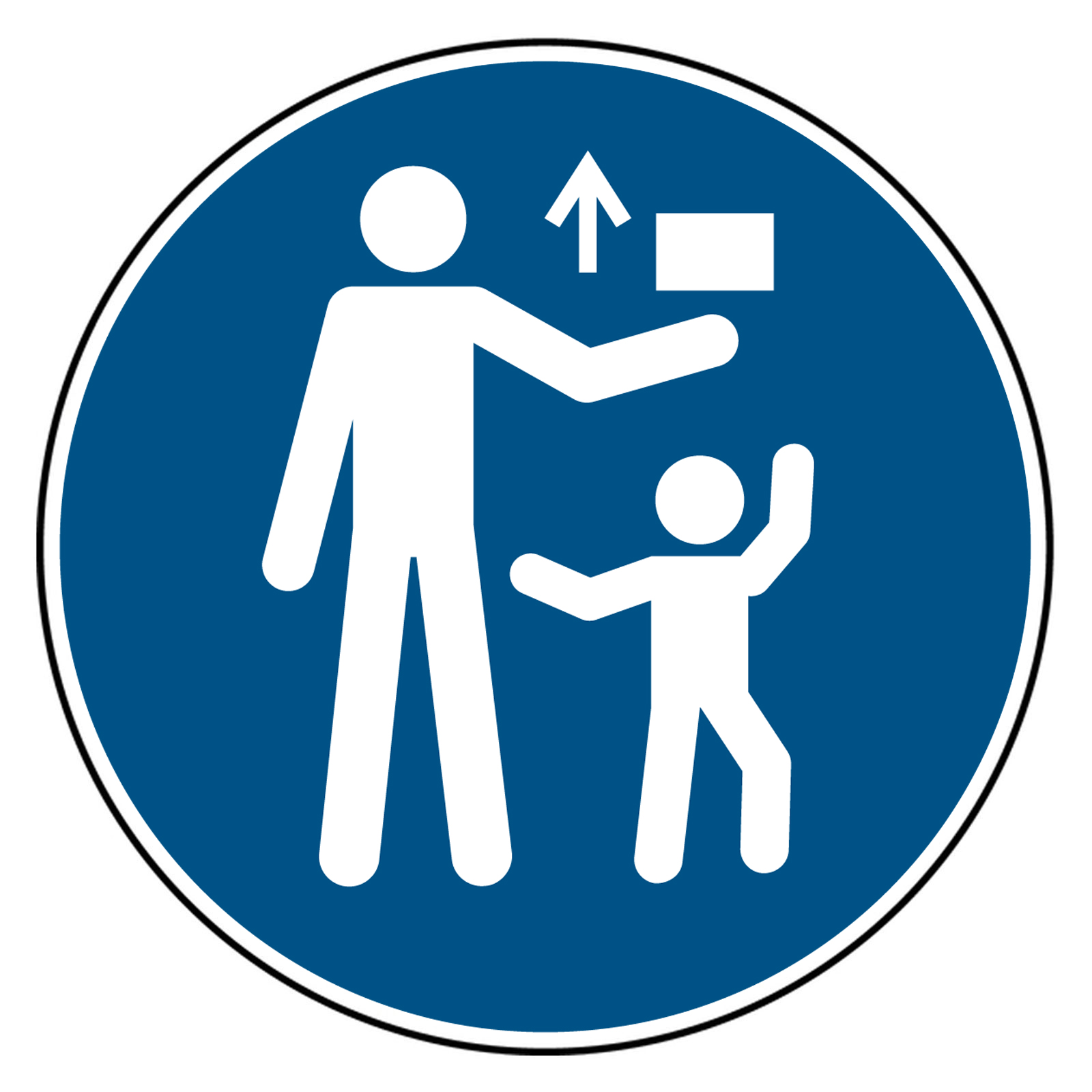 Gebotszeichen Von Kindern fernhalten | aufkleber.org - Aufkleber-Shop