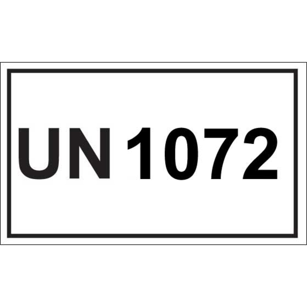 Gefahrzettel UN 1072 | Folie 100 x 60 mm - Aufkleber-Shop