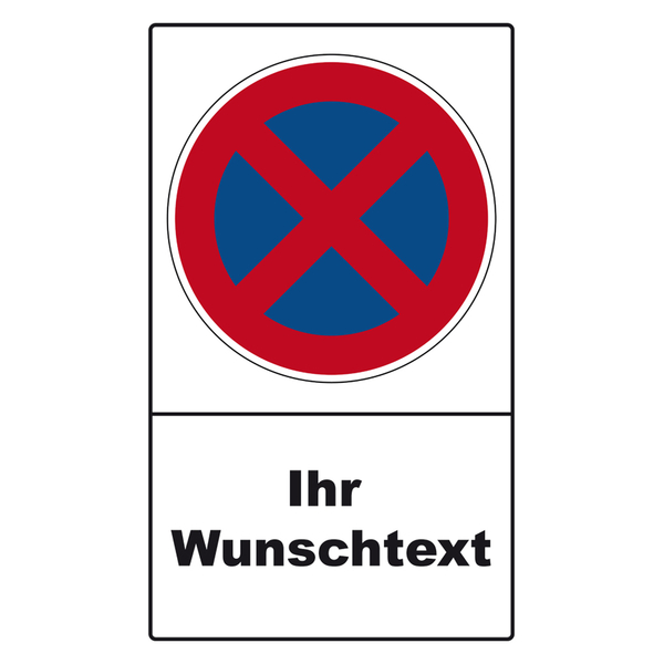 "Absolutes Halteverbot" mit individ. Text - Aufkleber-Shop