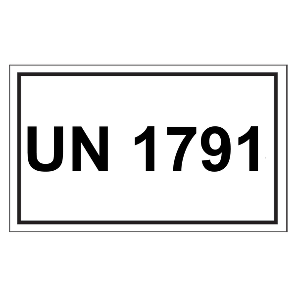 Gefahrzettel UN 1791 | Folie 100 x 60 mm - Aufkleber-Shop
