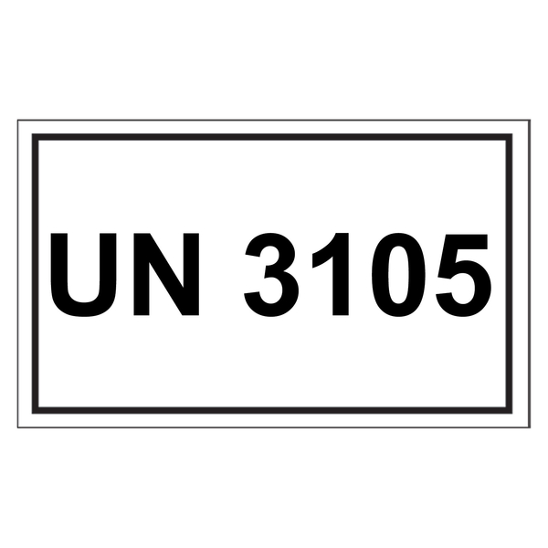 Gefahrzettel UN 3105 | Folie 100 x 60 mm - Aufkleber-Shop