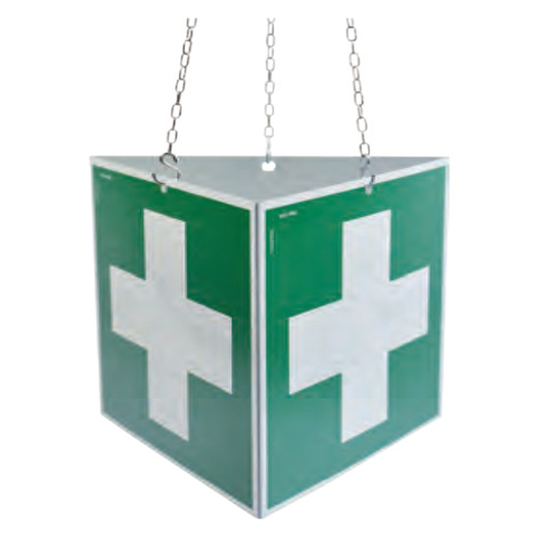 Prismenschild Erste Hilfe | Aluminium | 200 x 200 mm - Aufkleber-Shop