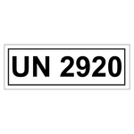 Gefahrzettel UN 2920 | Folie 140 x 55 mm - Aufkleber-Shop
