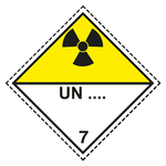 Klasse 7D | Papier 15 x 15 cm | mit UN, Linie gestrichelt - Aufkleber-Shop