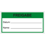 Aufkleber Freigabe | Papier | 60 x 30 mm - Aufkleber-Shop
